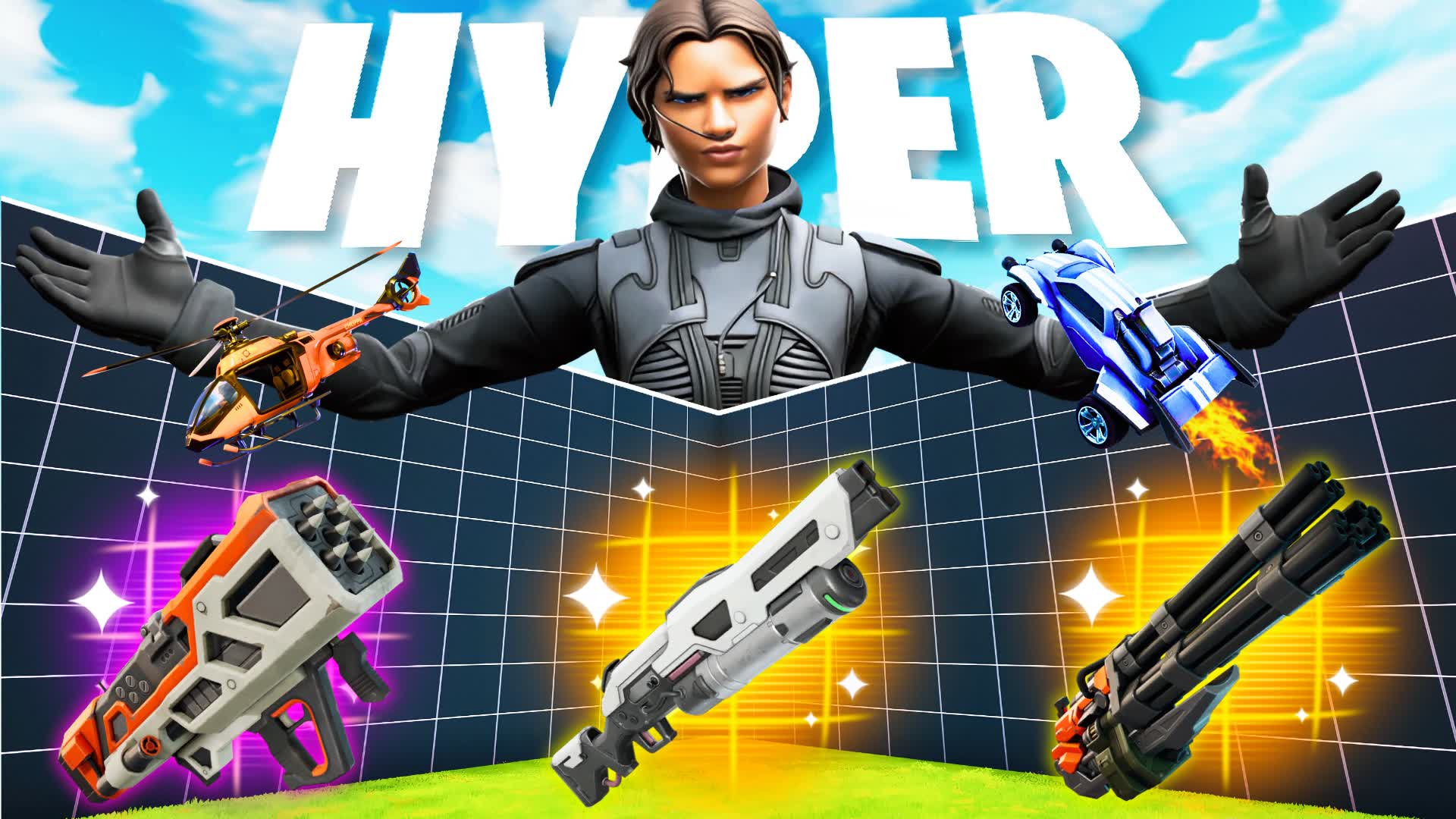 HYPER 1V1 🎯 - ALL GUNS & VEHICLES 🚁 6121-9408-6968 by pandevvo - Fortnite Creative Map Code ...