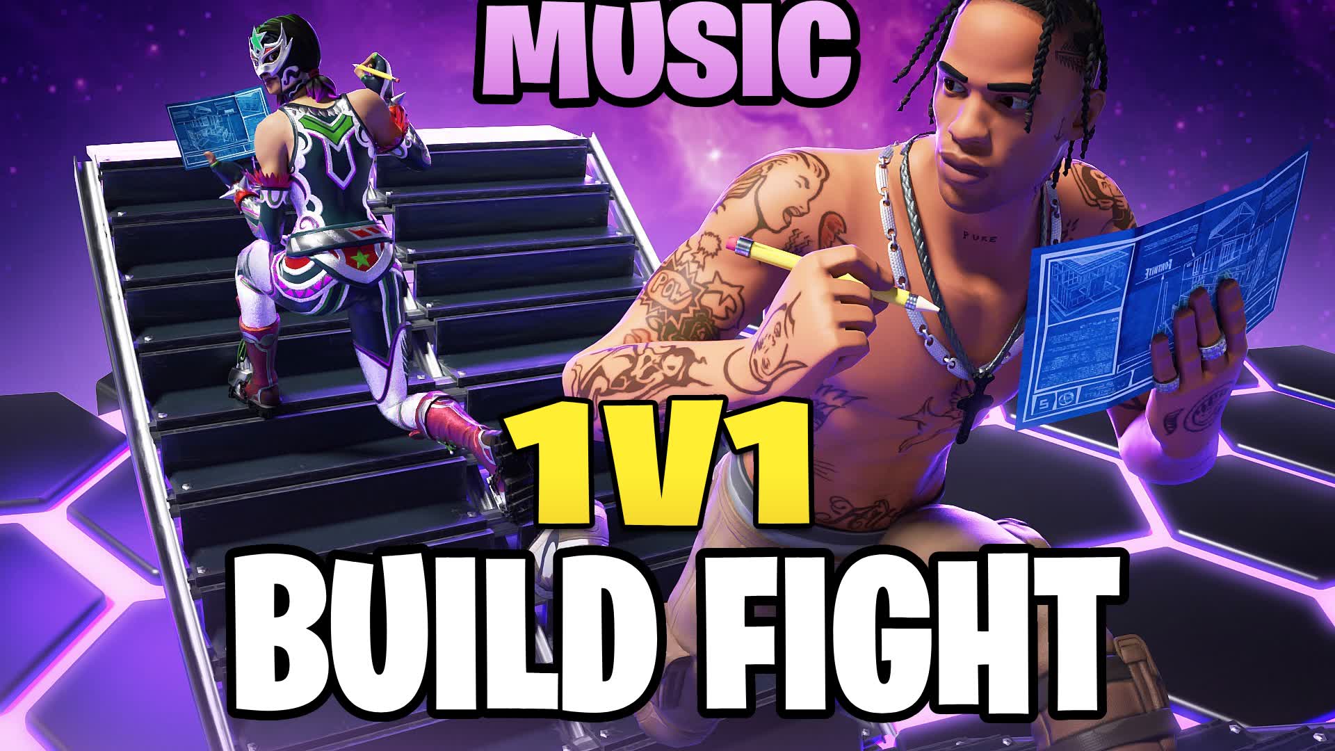 1V1 BUILD FIGHT | MUSICAL ARENA 0126-2666-1749 من ابتكار keshi001 ...