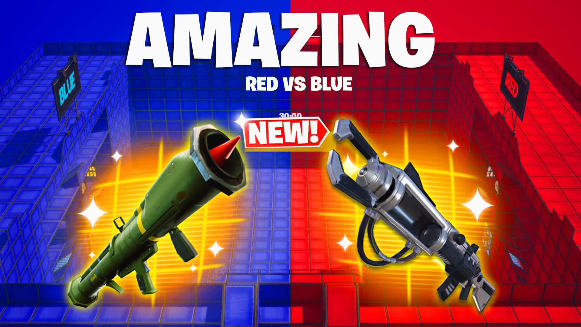 ⭐️BASIC AMAZING RED VS BLUE🔴🔵 6960-0066-7616 by wavewaps - Fortnite ...