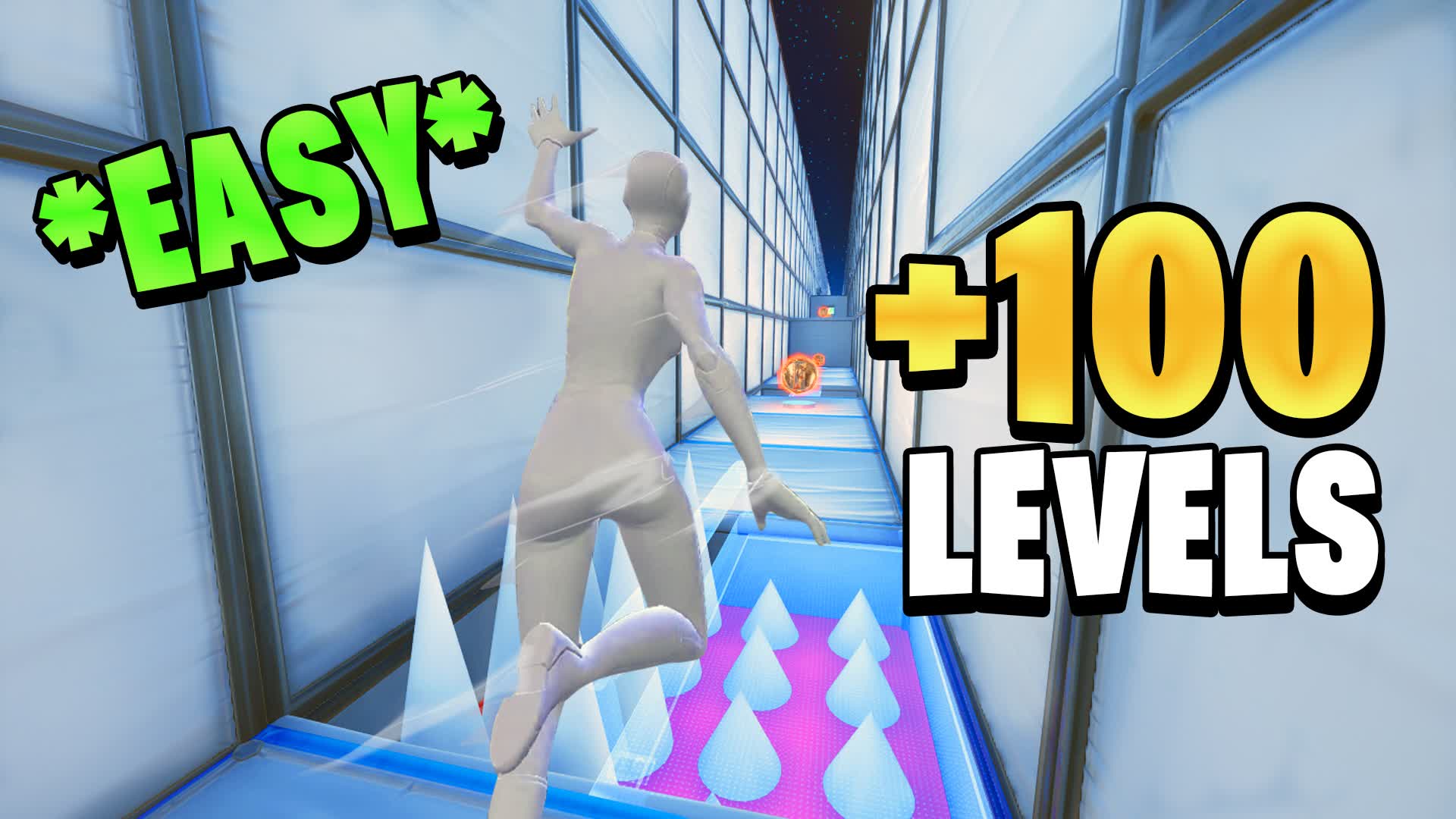 EASY PARKOUR 100 LEVELS FUN 1188-7689-8529 by thugger - Fortnite Creative Map Code - Fortnite.GG