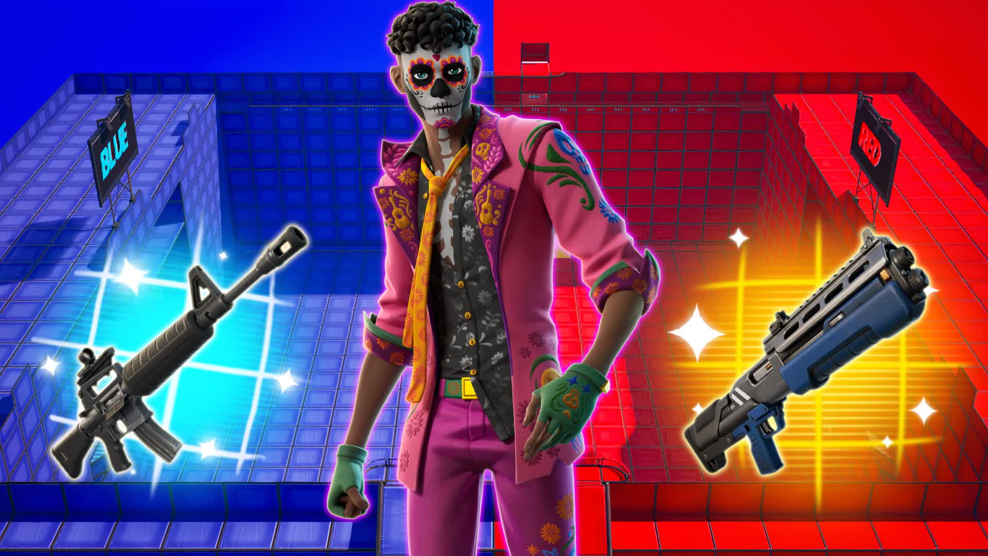 CRAZY RED VS BLUE 🔴🔵HUGE 0451-4909-8126 by billlmap - Fortnite Creative ...