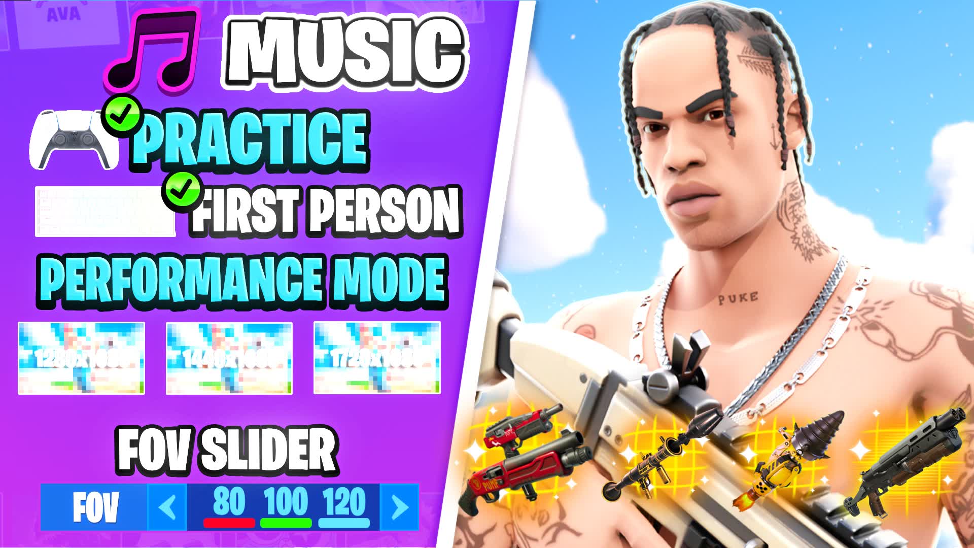 🏆BEST MUSIC 1V1 🎶[50+ SONGS] 8057-7144-7863 by sneakefn - Fortnite Creative Map Code - Fortnite.GG