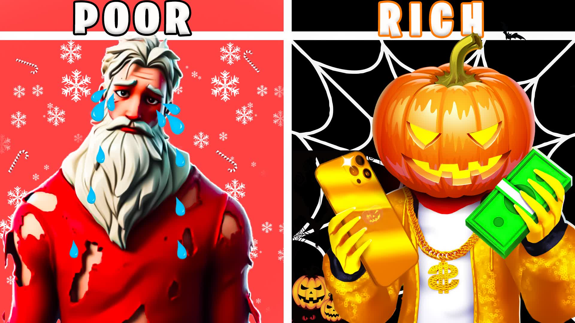 🎃RICH HALLOWEEN VS POOR SANTA 🎅 0578-9624-2131 by ramzki - Fortnite ...
