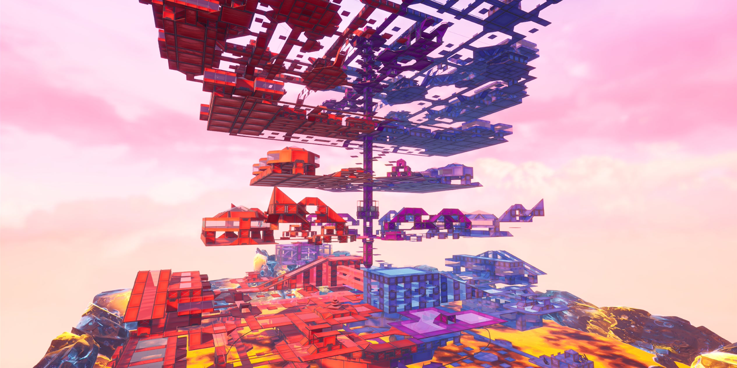 7 Maps at Once! MEGA 100 🔴Red vs Blue🔵 1349-5718-1776 by 3136-games ...