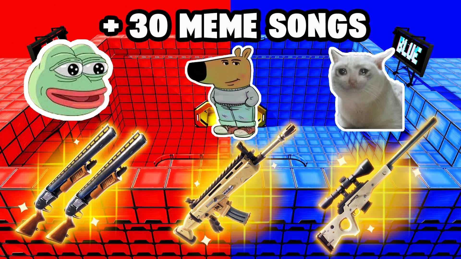SUPER MEME RED VS BLUE 🔵🔴 4243-0331-9161 by kika-77 - Fortnite Creative ...