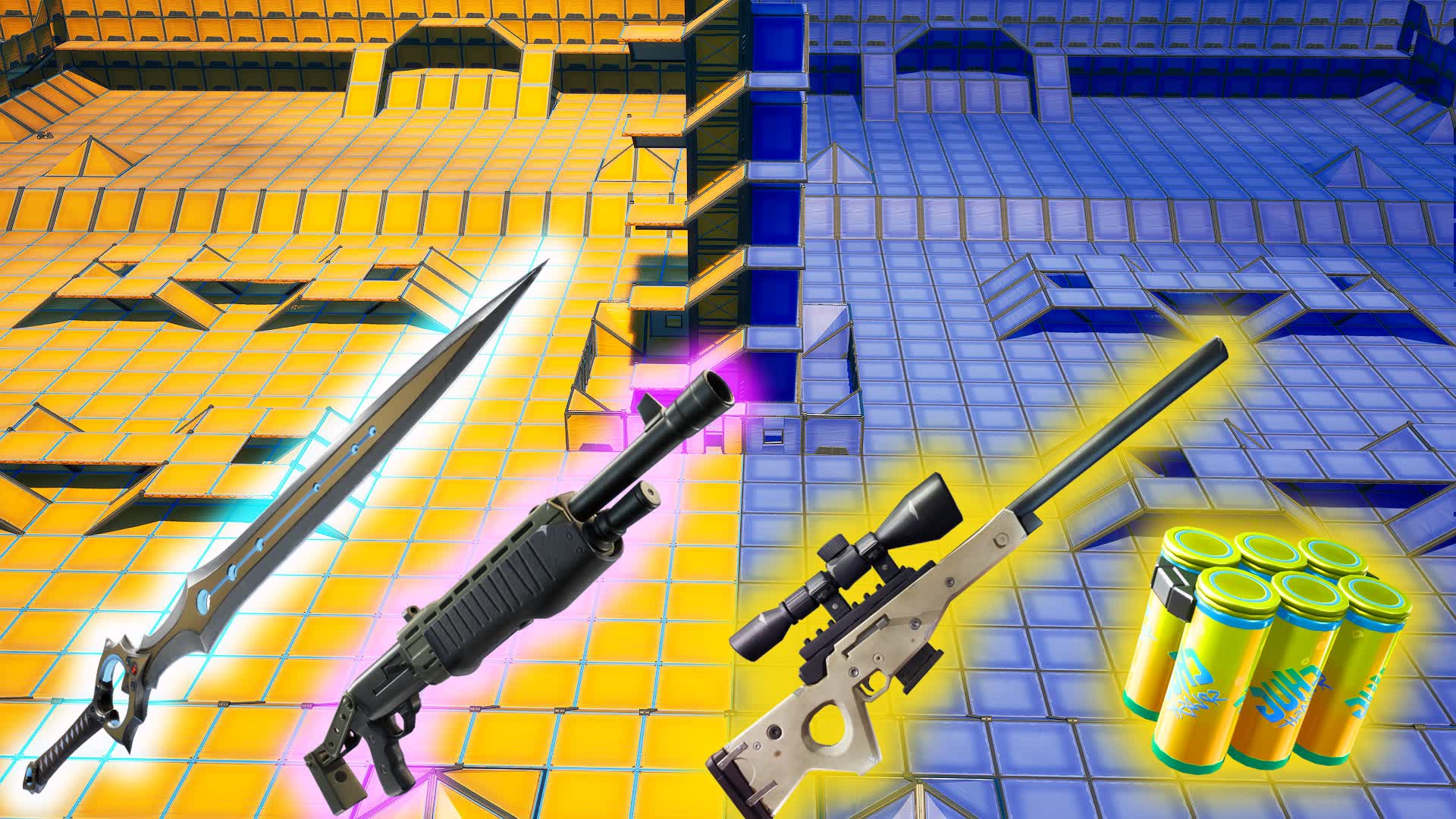 MEGA BATTLE YELLOW VS BLUE 9851-7894-7074 by qd_levelmax - Fortnite ...