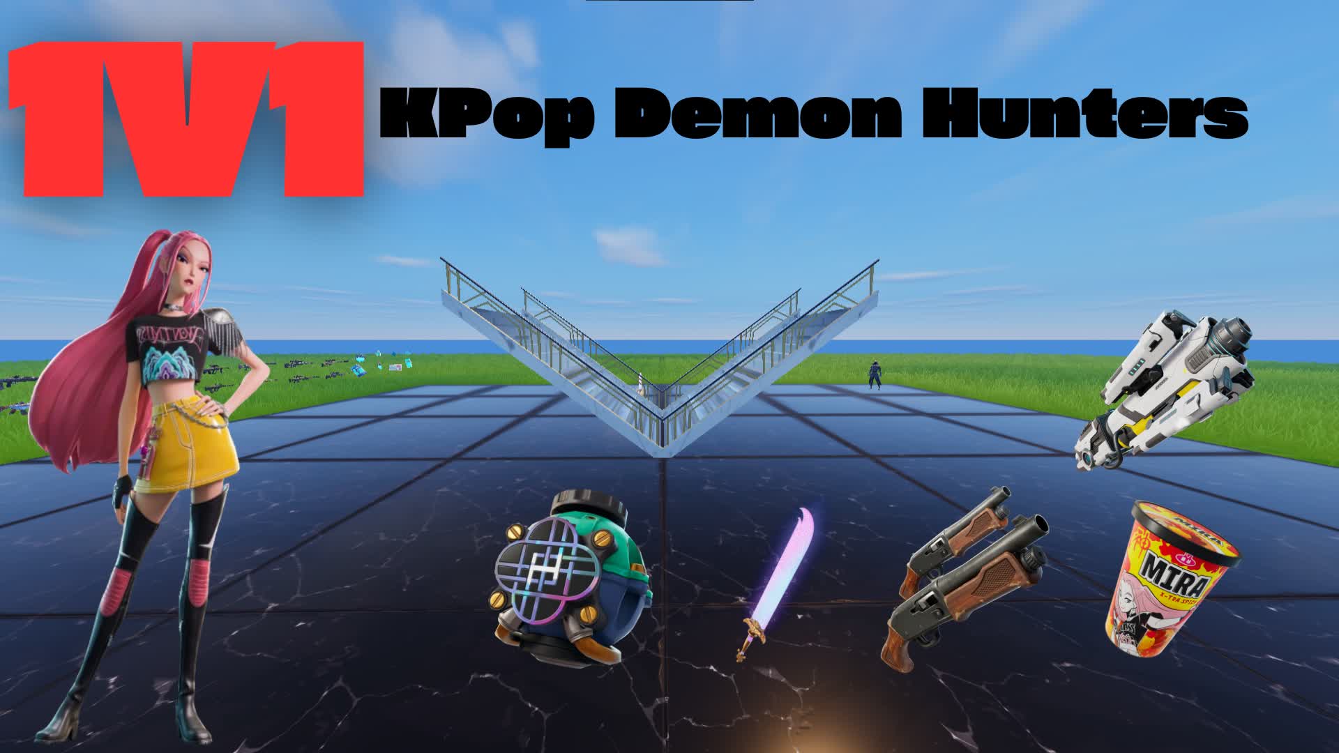KPop Demon Hunters 1V1 2387-6279-7081 by caimislost - Fortnite Creative Map Code - Fortnite.GG