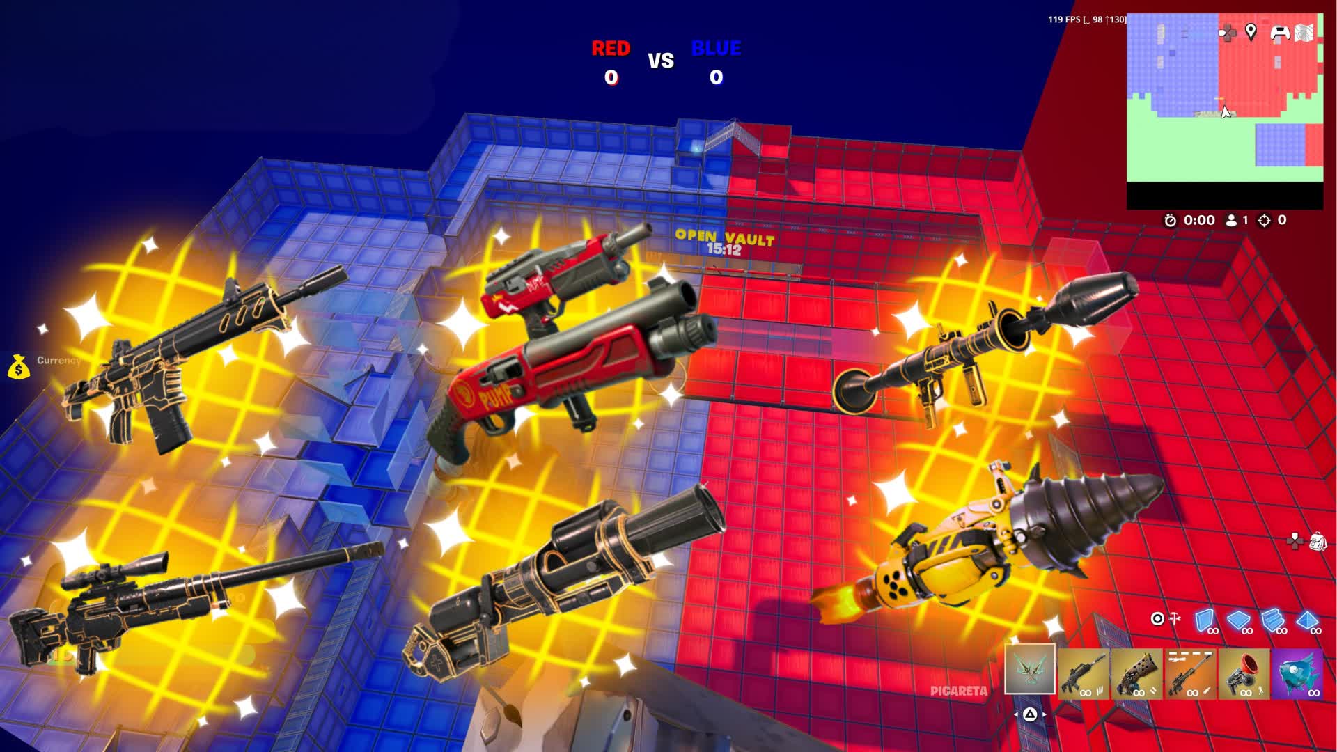 NEW 2025 CRAZY 🔴Red x Blue🔵 - Insane🔥 4381-8080-4325 by labgames - Fortnite Creative Map Code ...