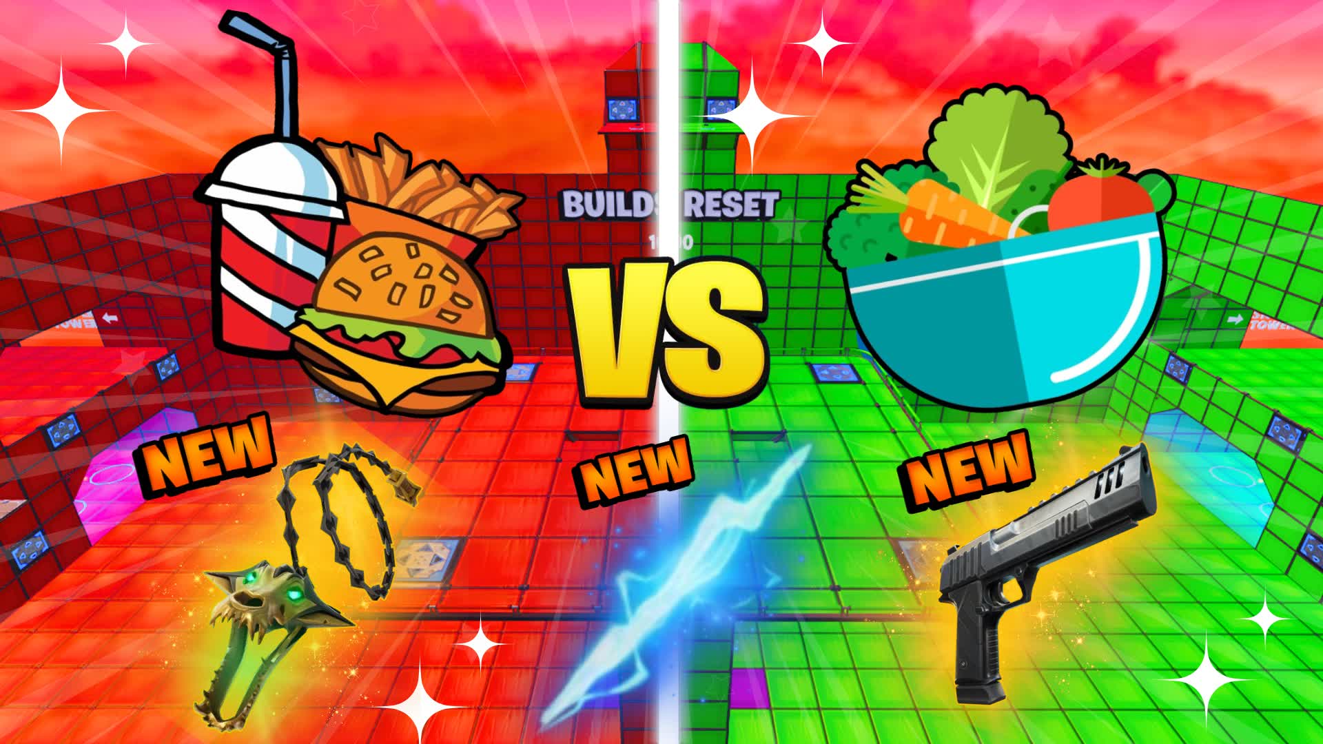 🍔JUNK FOOD VS HEALTHY FOOD🥦 9420-5310-4427 by norxy - Fortnite Creative ...