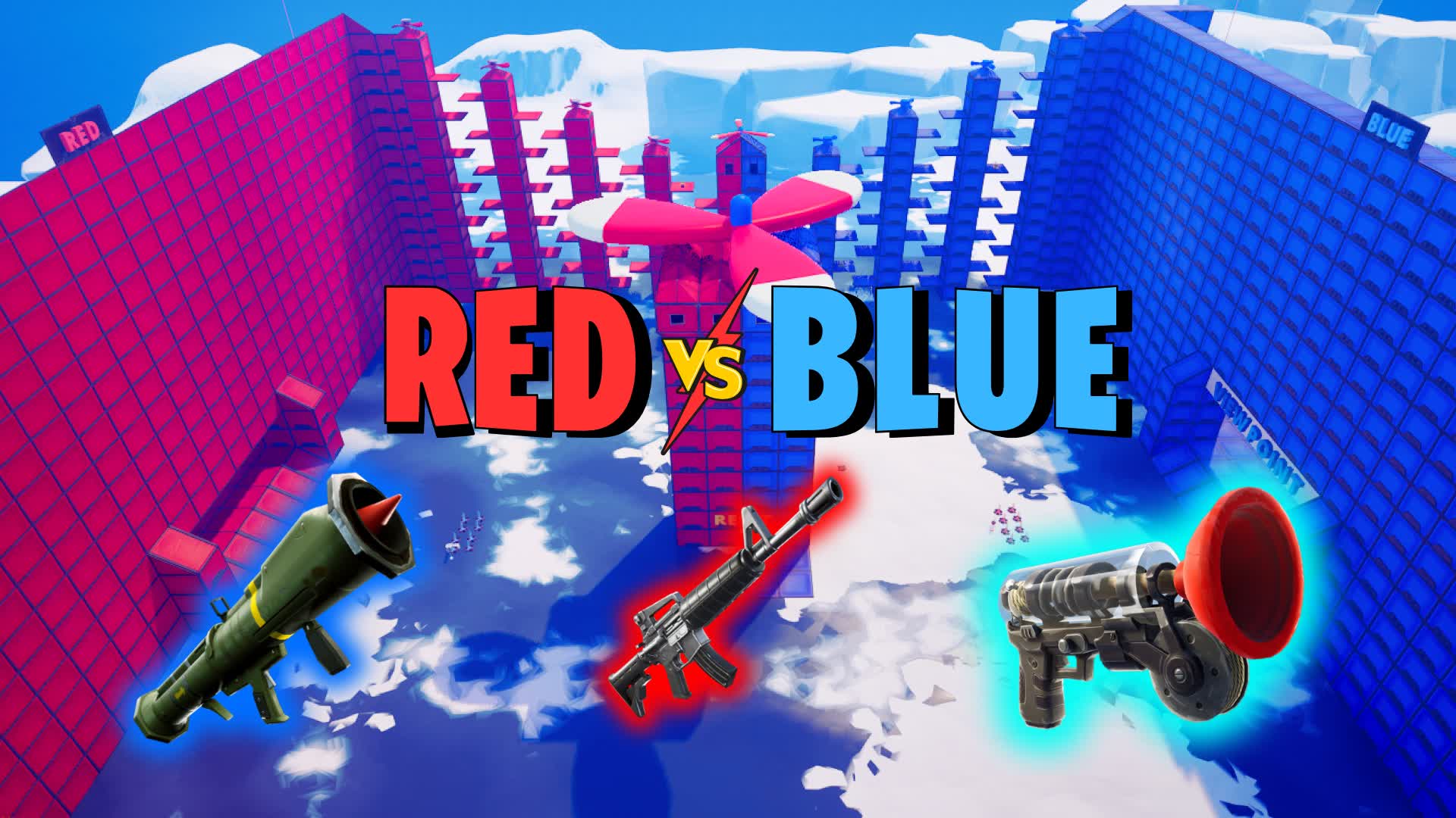 RED VS BLUE ICE LAND 5063-3546-3572 by metic - Fortnite Creative Map ...