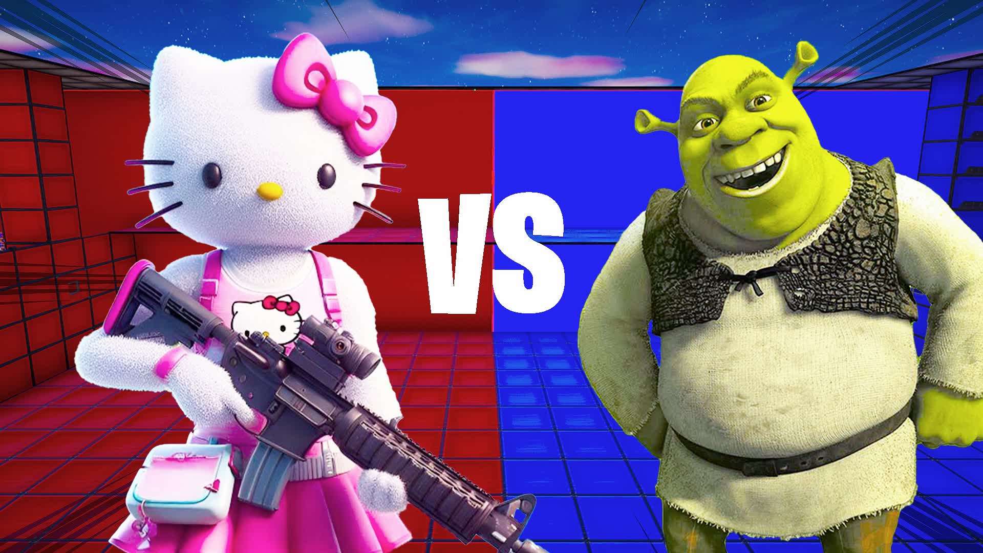 HelloKitty vs Shrek (Red vs Blue) 8912-2155-6569 by cobatary - Fortnite ...