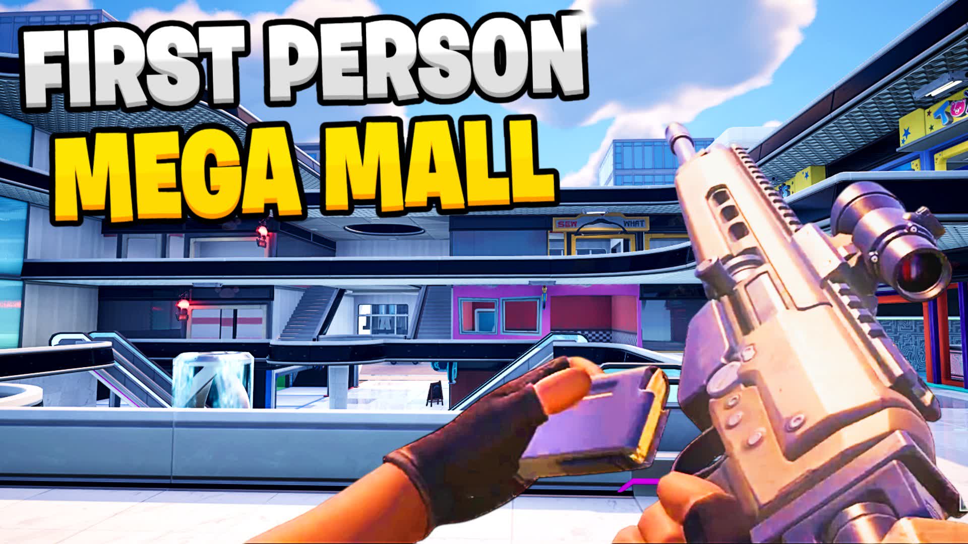 FIRST PERSON MEGA MALL - GUN GAME 1532-9317-5459 by el3ktromaps - Fortnite Creative Map Code ...