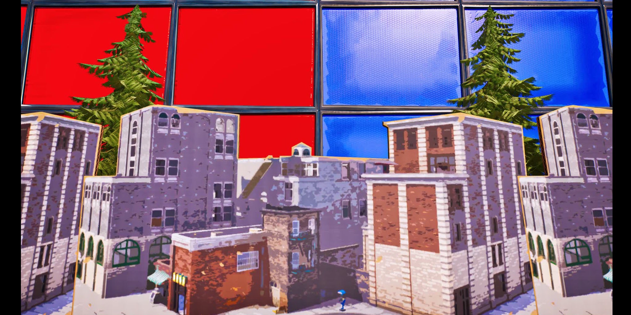 RED VS BLUE TILTED TOWERS CITY PIT 0885-0652-9743 by rjb - Fortnite ...