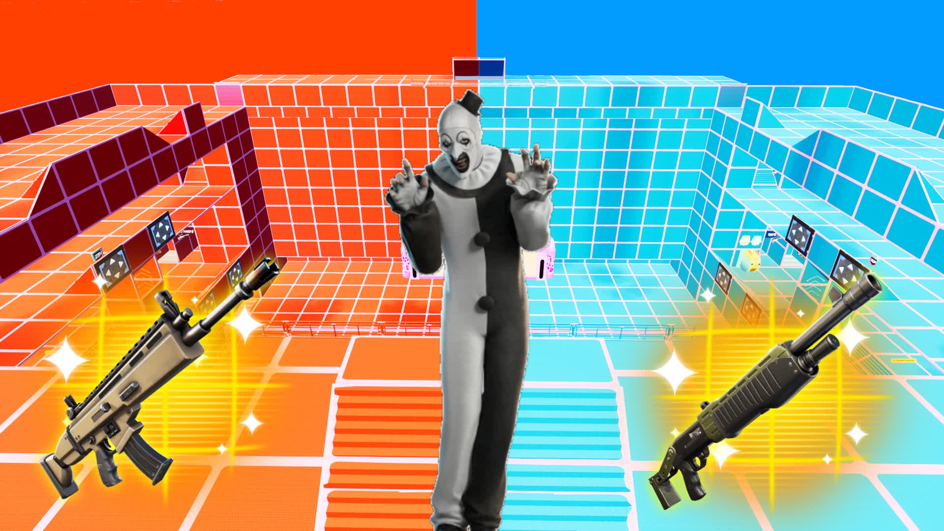 RED VS BLUE 🔴🔵 ART CLOWN 8753-8657-4755 by slowzyy - Fortnite Creative ...