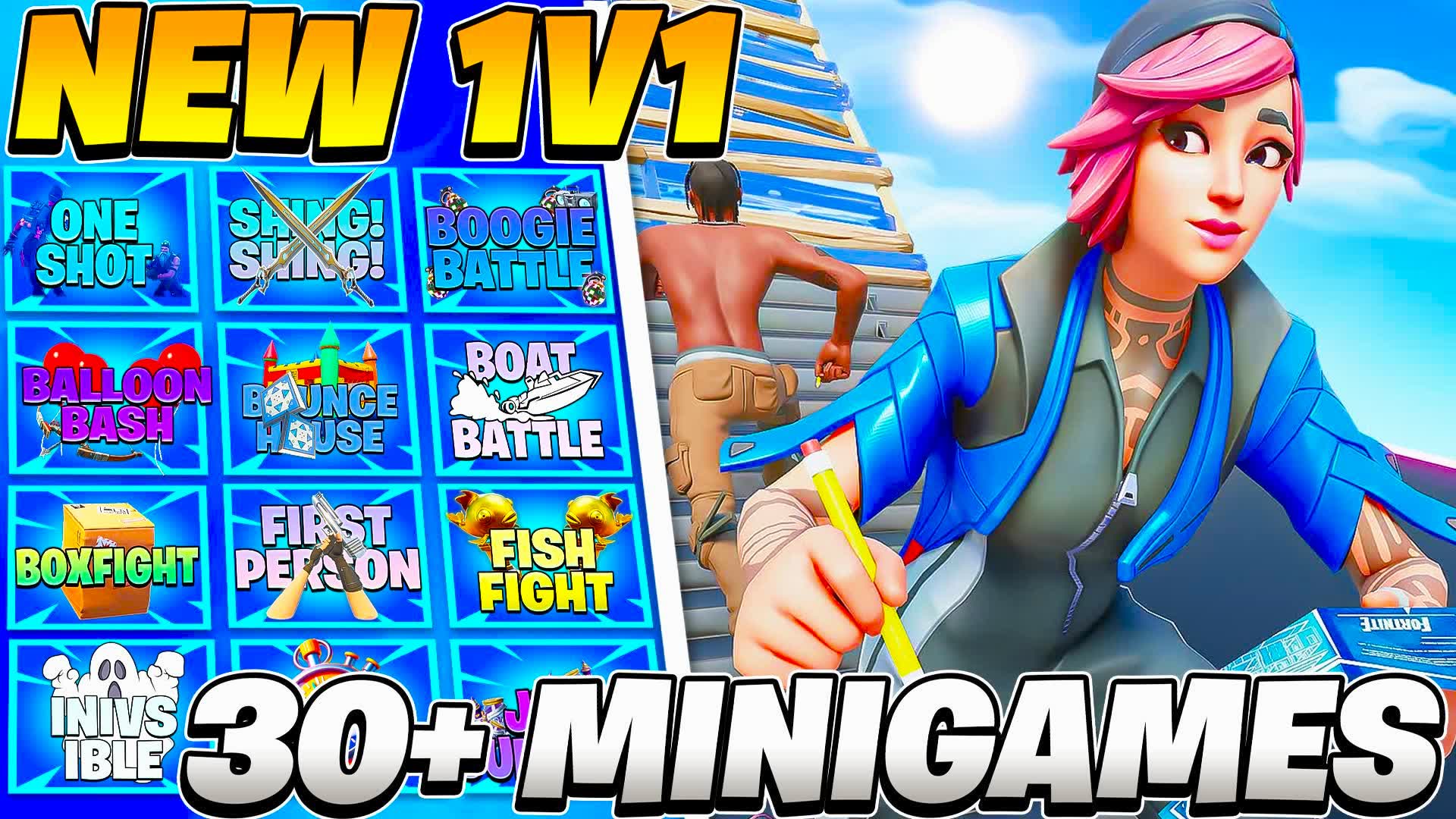 NEW MINIGAME 1V1 [30+ MINIGAMES] 2258-4788-8120 by philip2w - Fortnite ...