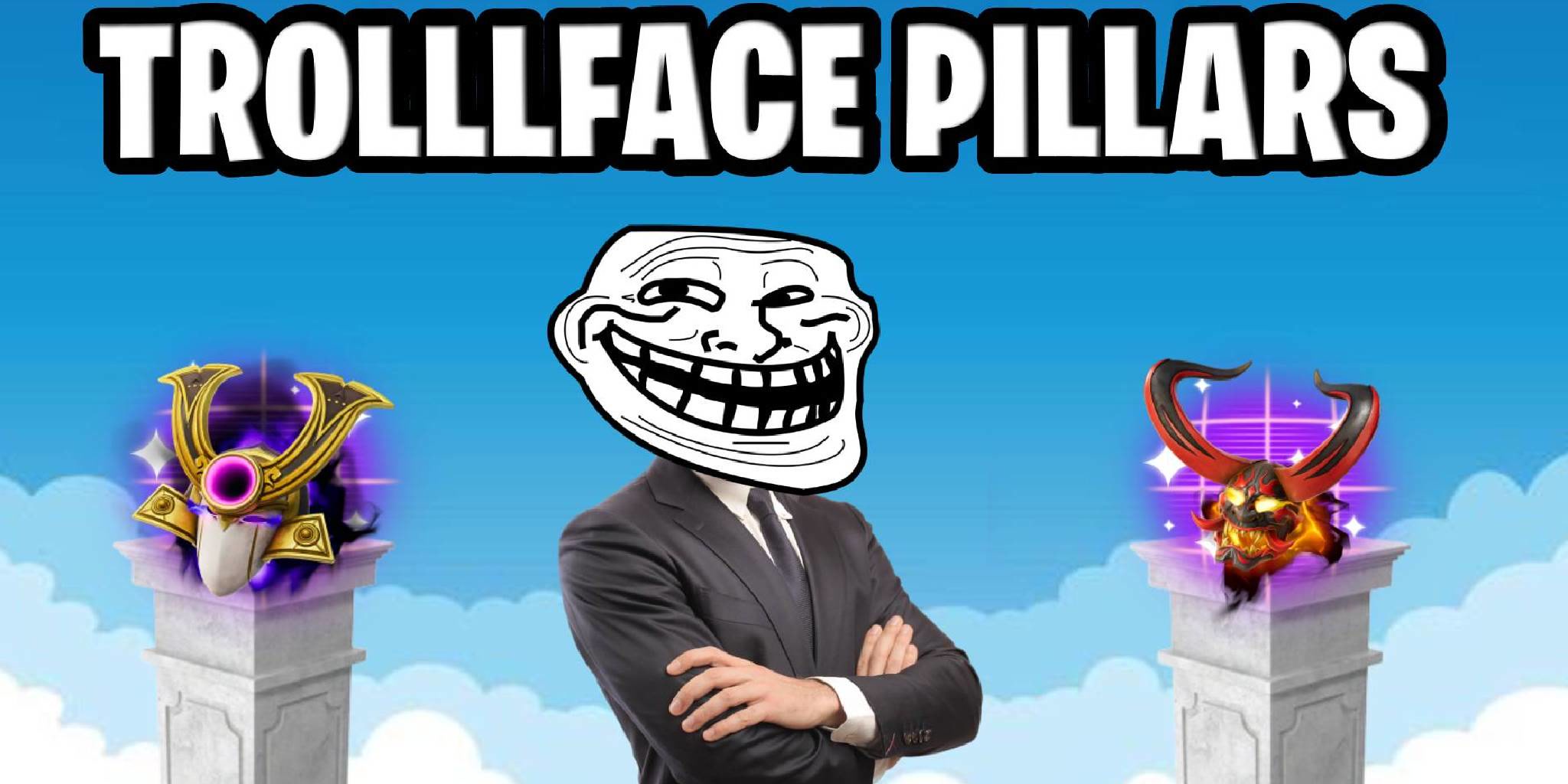 😂 TROLLFACE PILLARS 😂 3957-1980-9572 by giskafn - Fortnite Creative Map ...