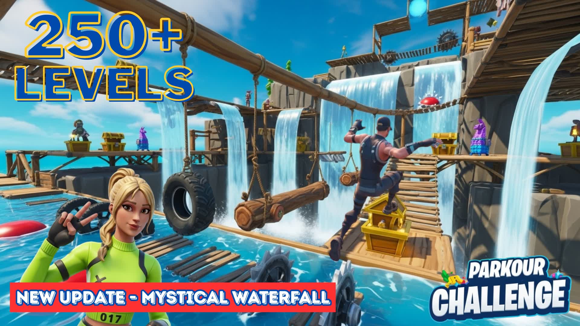 🌊MYSTICAL WATERFALL PARKOUR CHALLENGE🌊 7496-9005-3977 by edheart ...