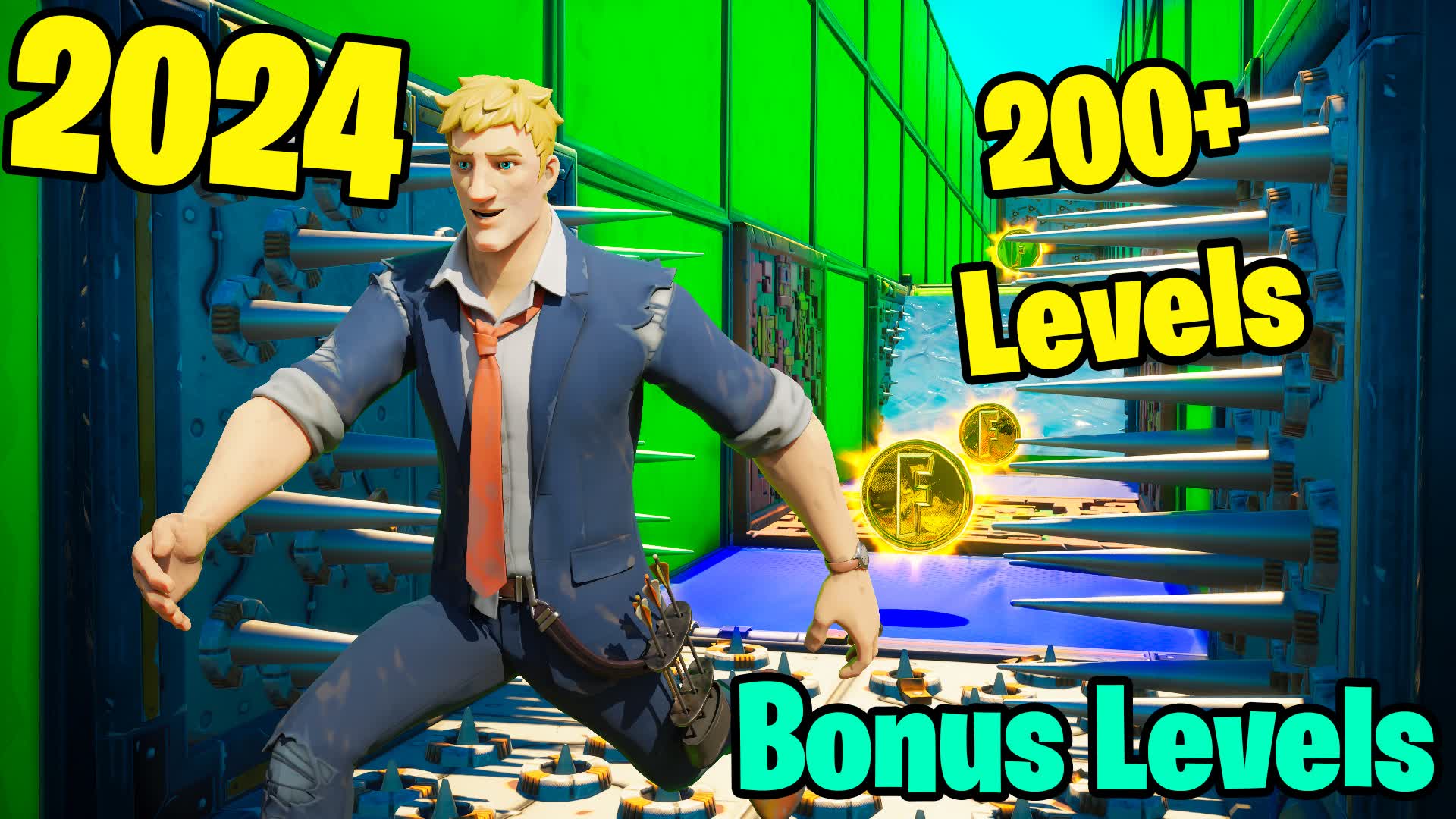 +200 Level Easy Deathrun 7992-4949-0900 من ابتكار 2xcreative - Fortnite