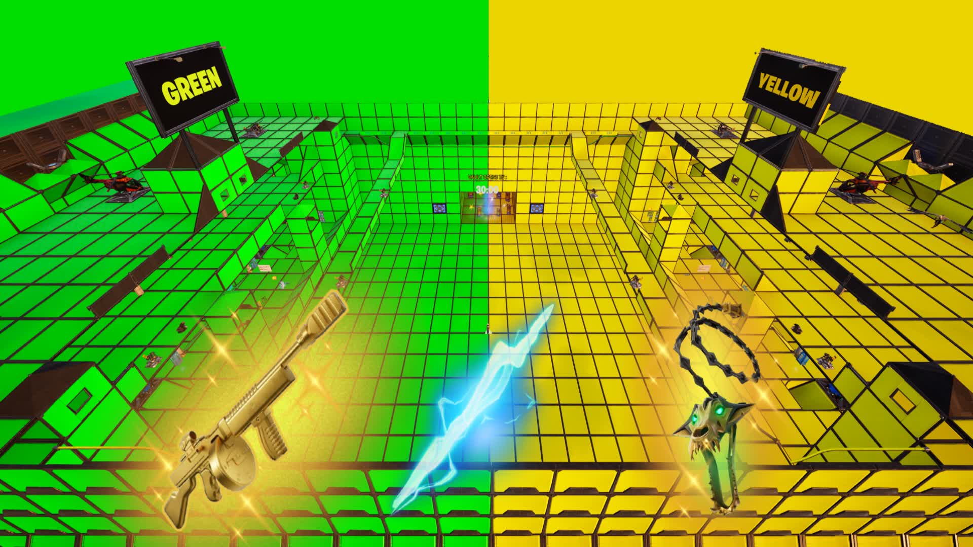 CRAZY 👽GREEN VS YELLOW🌟 6510-7338-3123 by mozain - Fortnite Creative ...