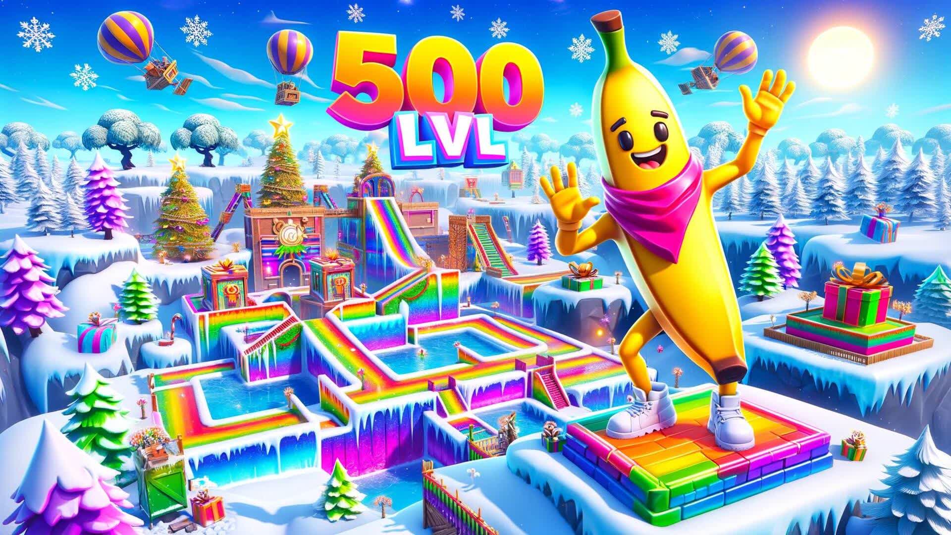 500 LEVEL WINTER DEATHRUN 7593-7826-0624 by jacob - Fortnite Creative Map Code - Fortnite.GG