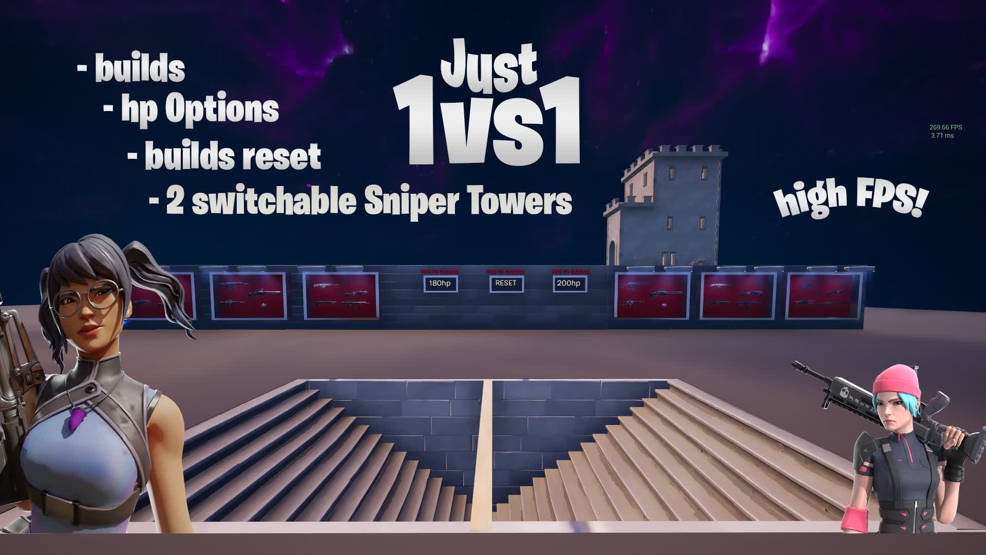 Just 1vs1 0840-0395-1936 by playworld - Fortnite Creative Map Code ...