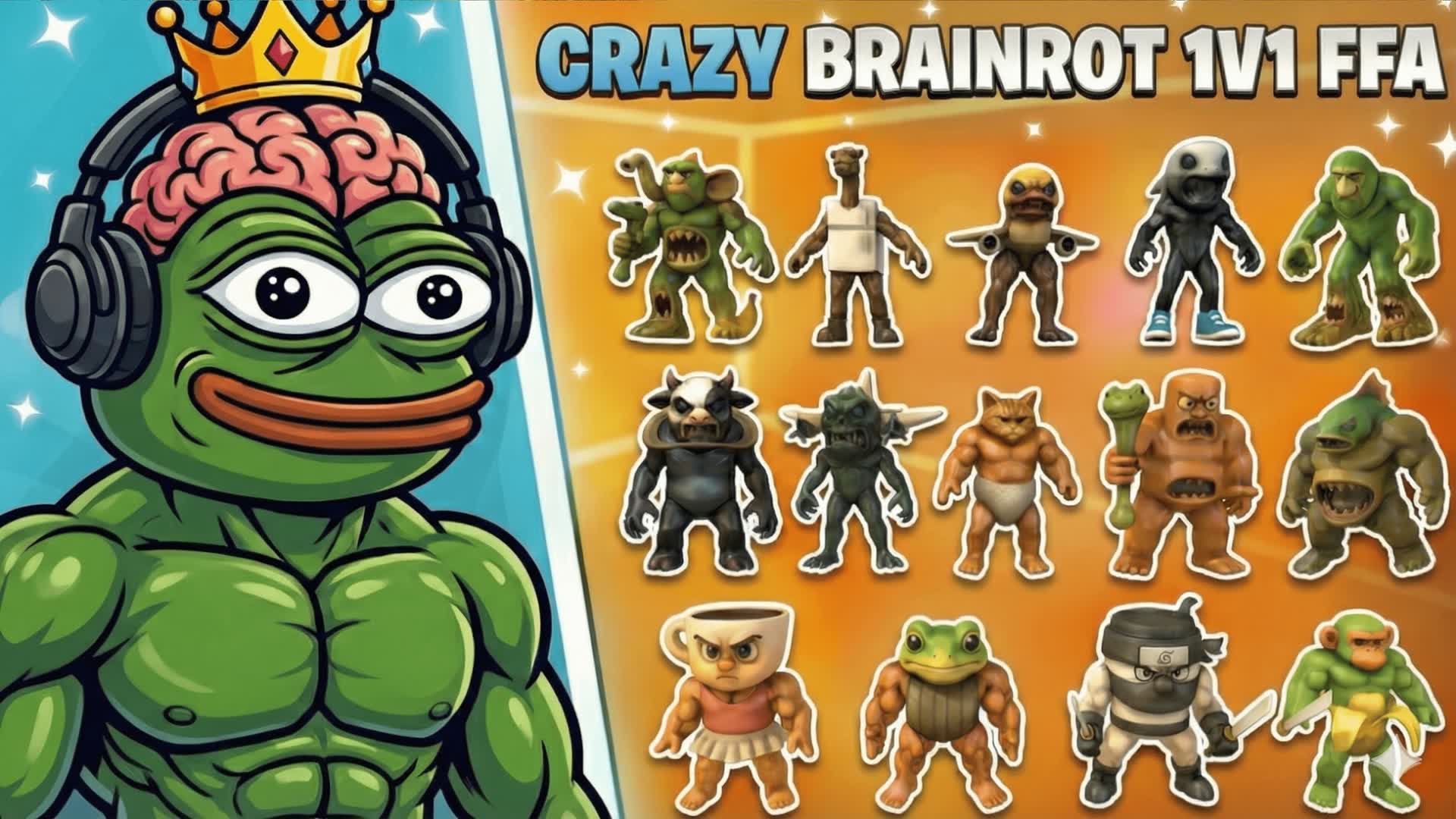 CRAZY BRAINROT 1V1 ALL GUNS 🎯 0011-9666-4402 by rumbaa - Fortnite