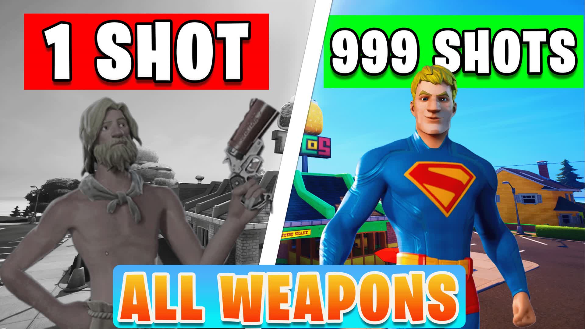 1 SHOT VS 999 SHOTS - 🔫 GUN GAME 6583-0043-5505 by candy7 - Fortnite
