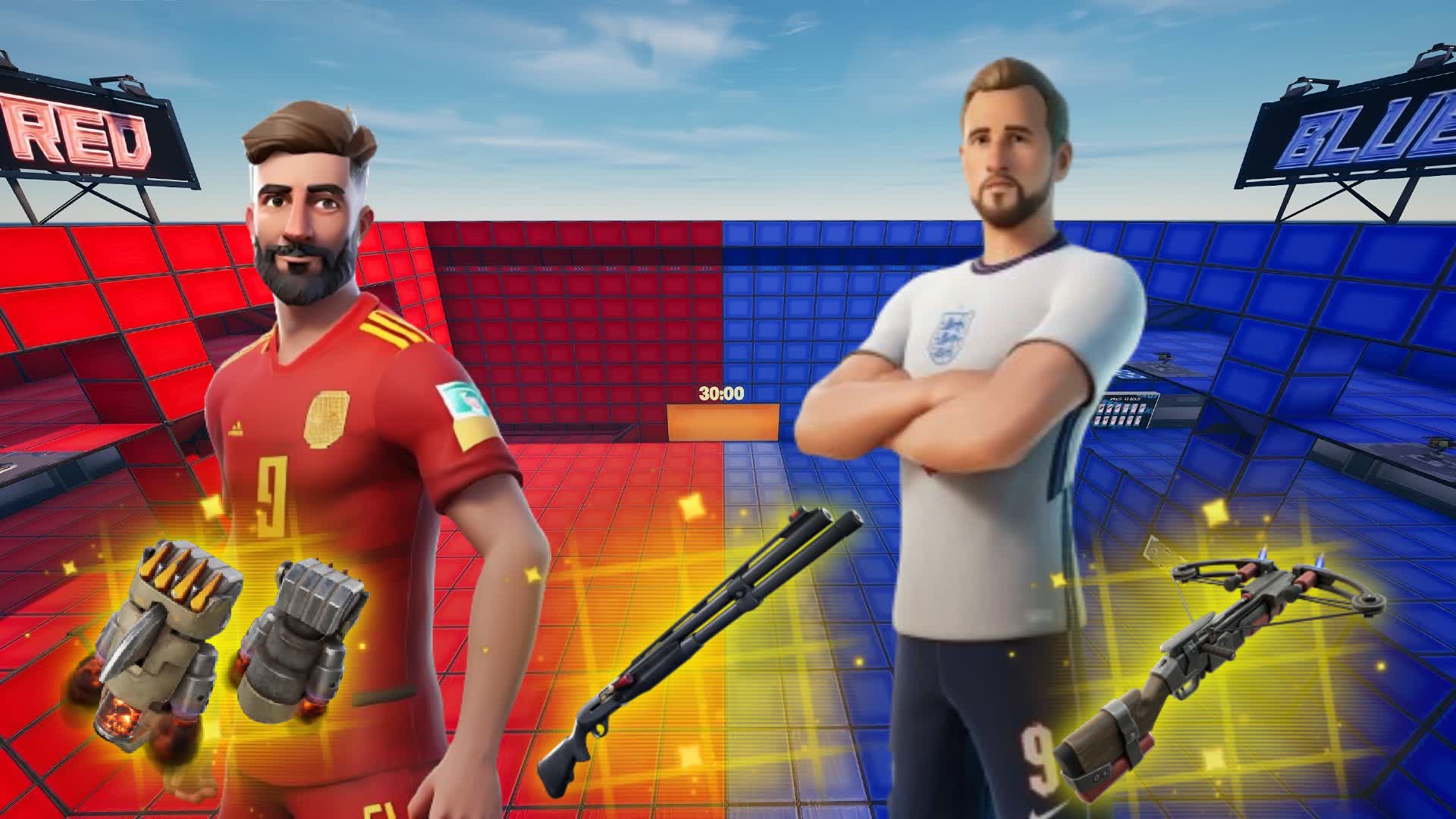 ENGLAND VS SPAIN GUN GAME⚪🔴 8256-0884-6420 by sonnie - Fortnite ...