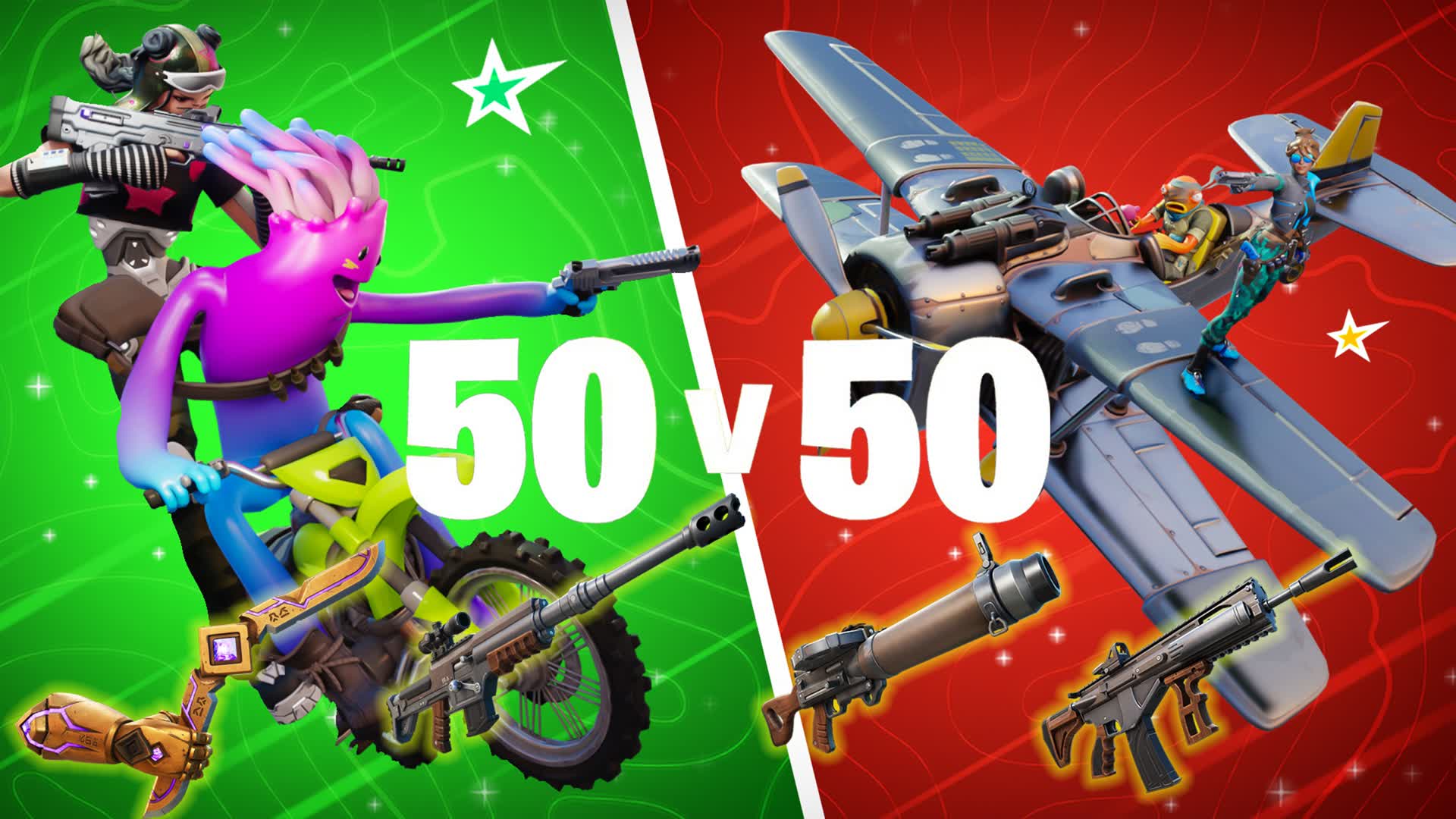 50 VS 50 - BIG BATTLE! 6830-9716-3409 by post - Fortnite Creative Map ...