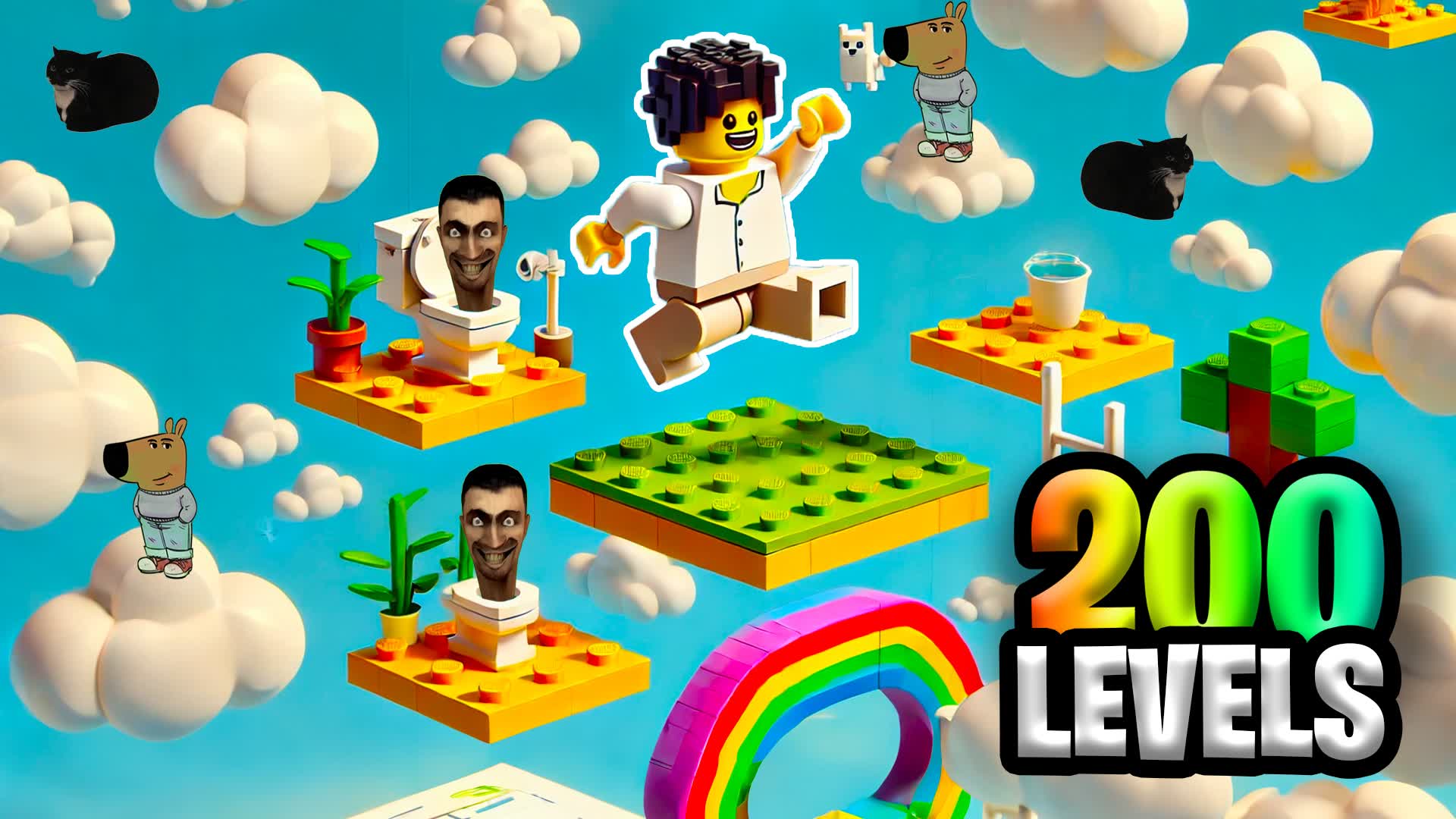 🌈MEME 200 LEVEL OBBY🌈 5130-4964-7161 by l2v - Fortnite Creative Map ...