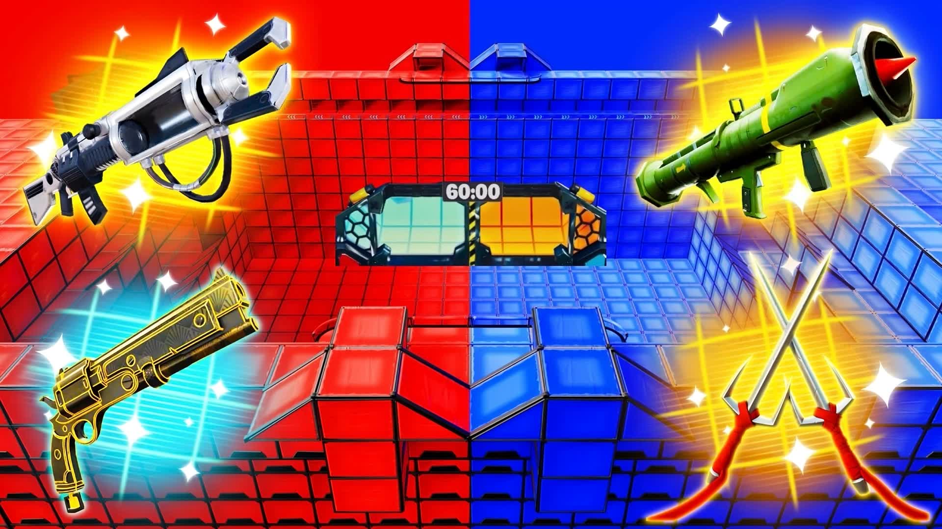 NEW COMBAT - RED VS BLUE 🔴🔵 4336-1081-0081 من ابتكار unblast - Fortnite