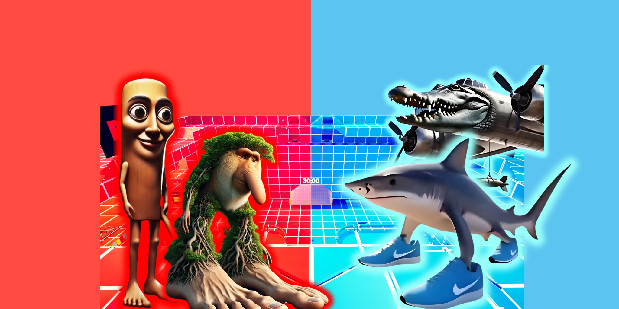 SUPER MEGA BRAINROT 🔴RED VS BLUE🔵 4450-1383-2708 by bobette - Fortnite ...