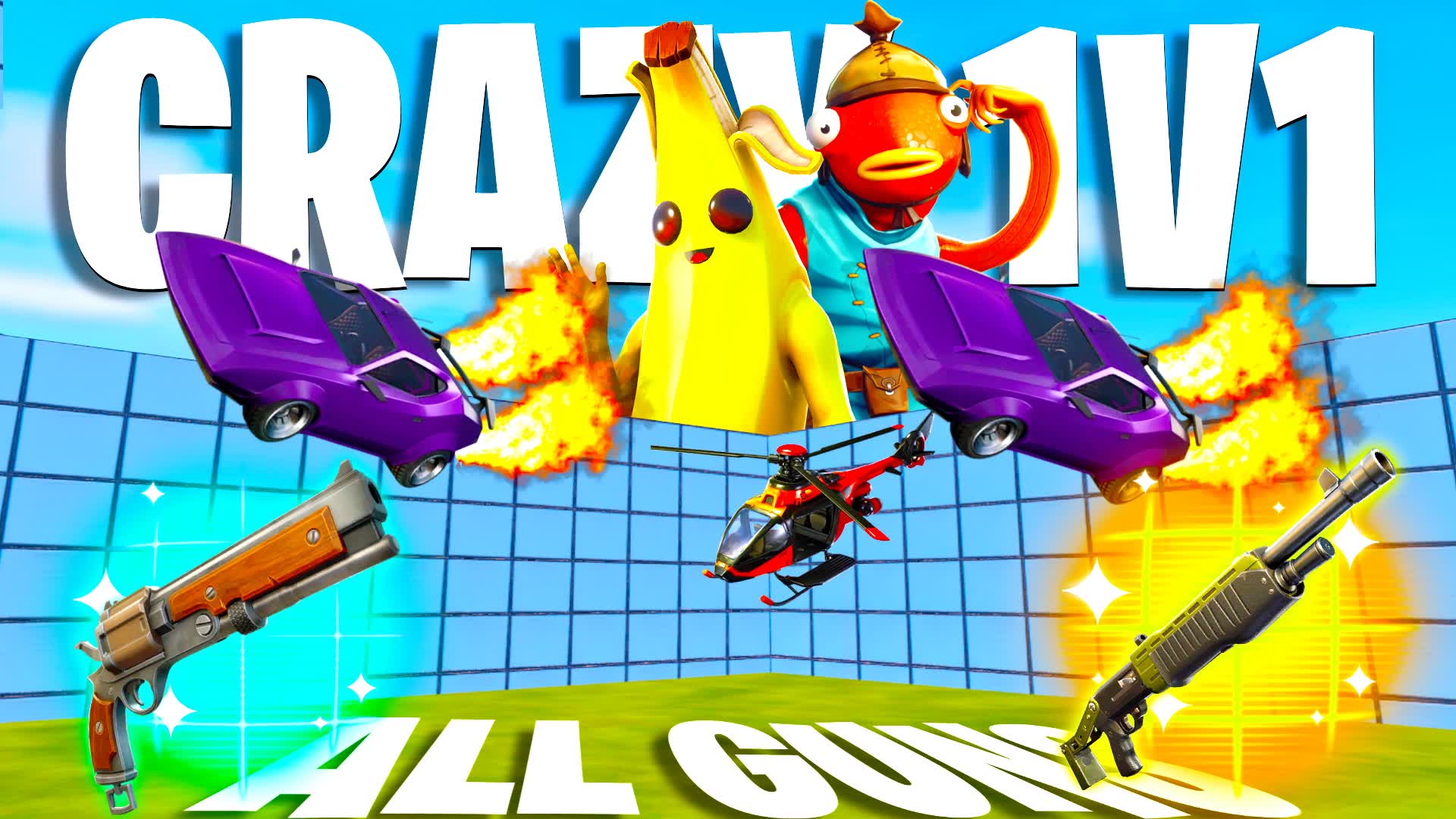 CRAZY 1V1 - ALL GUNS & RIDES 3205-5683-2573 by spuzzy - Fortnite ...