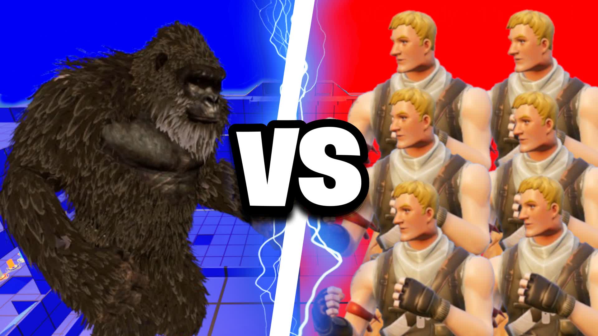 1 GORILLA VS 100 HUMAN RED VS BLUE 🔴🔵 0632-9936-6715 by ifrs - Fortnite Creative Map Code ...