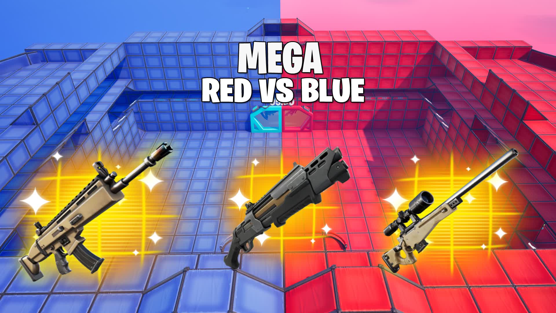 🔫MEGA RED VS BLUE🔴🔵 2039-3334-7766 by shuloxo - Fortnite Creative Map ...
