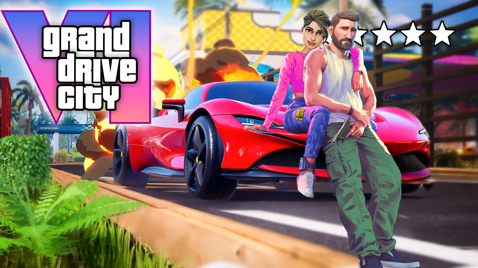 🚔 GRAND DRIVE CITY 6🌴 6043-6304-8924 by bka - Fortnite Creative Map ...