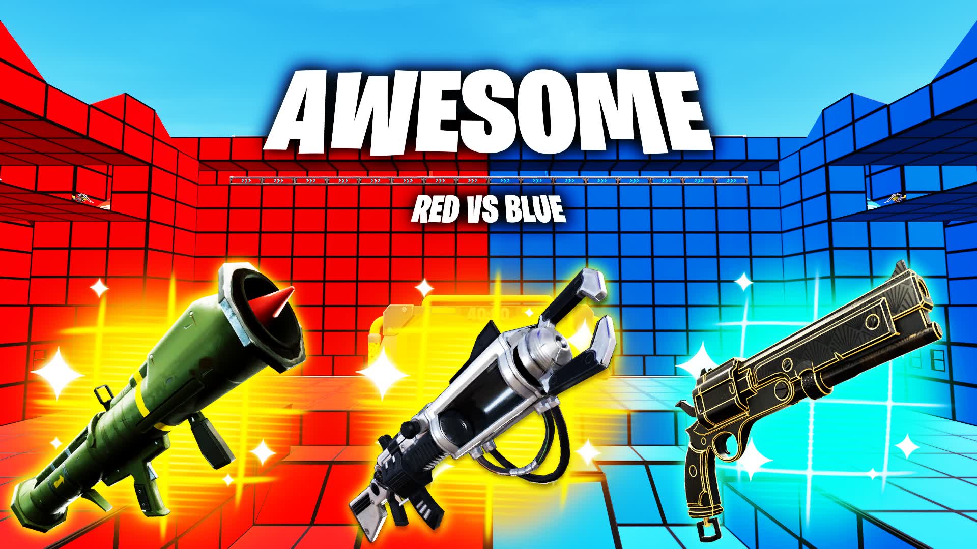 AWESOME RED VS BLUE 🔴🔵 8166-7657-9286 by plazafn - Fortnite