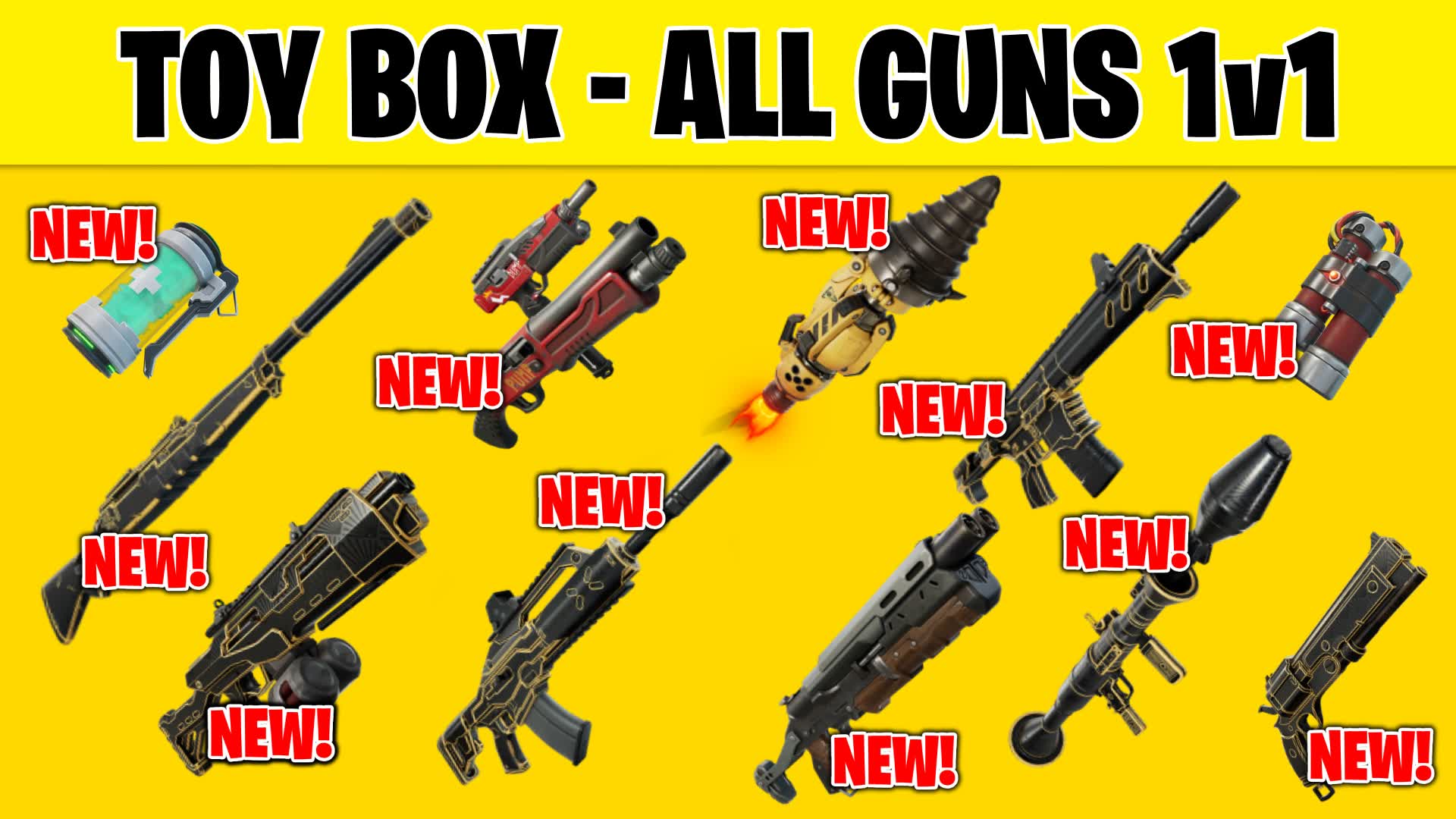 TOY BOX - ALL GUNS 0753-6520-5107 by toti - Fortnite Creative Map Code ...
