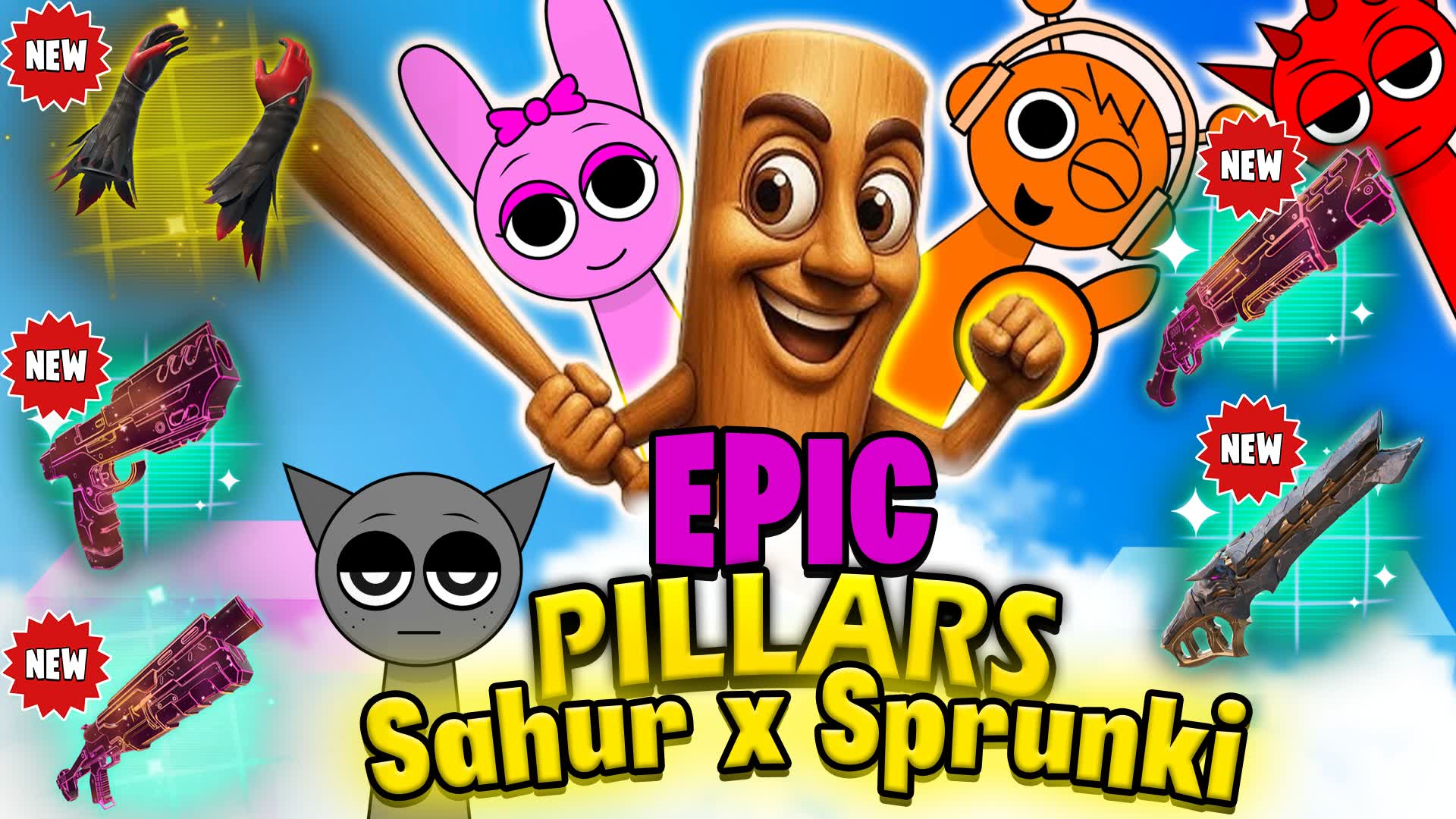 Epic Pillars : Sahur x Sprunki⭐ 6598-0881-1360 by epiccreators - Fortnite