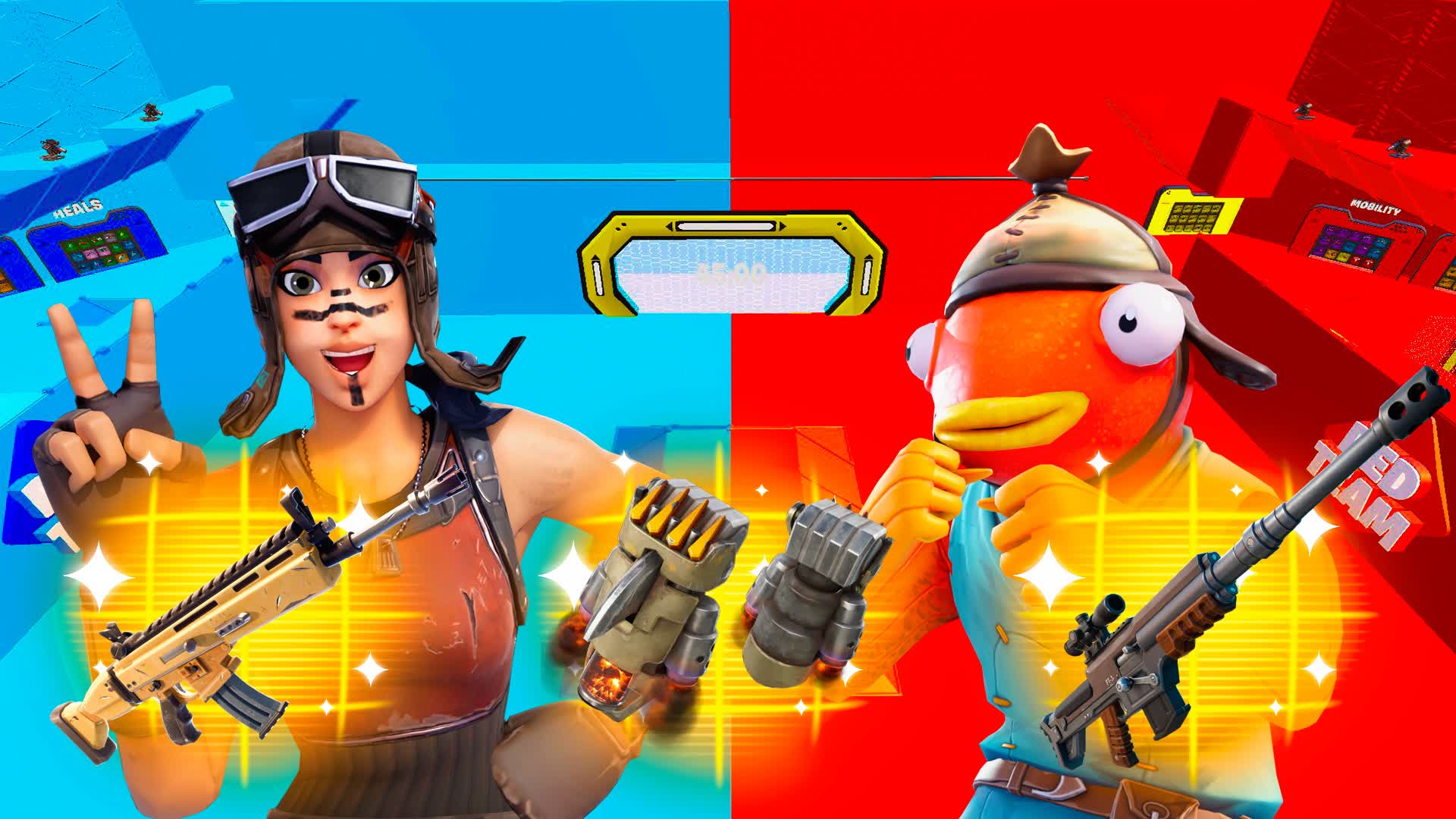 Ultimate Red Vs Blue 🔴🔵 3949-3413-2356 من ابتكار size - Fortnite