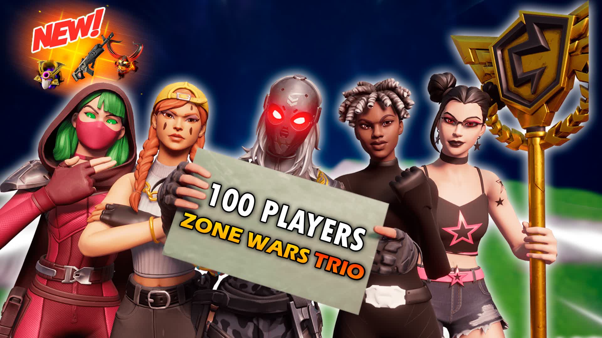 100 PLAYERS ZONE WARS: Trios Edition 3017-0470-4900 by victor_poke - Fortnite Creative Map Code ...