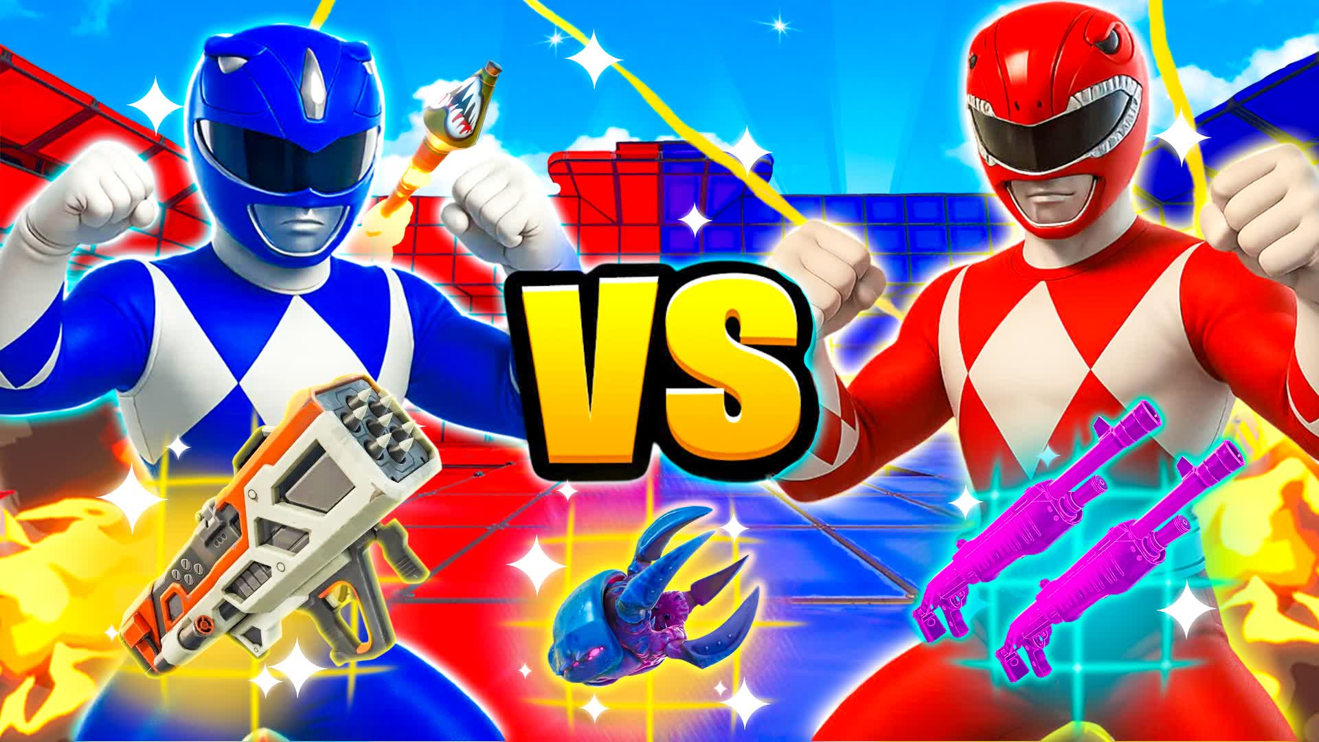 POWER RANGER 3⭐️RED VS BLUE🔴🔵 0226-1612-6539 by xafa - Fortnite ...