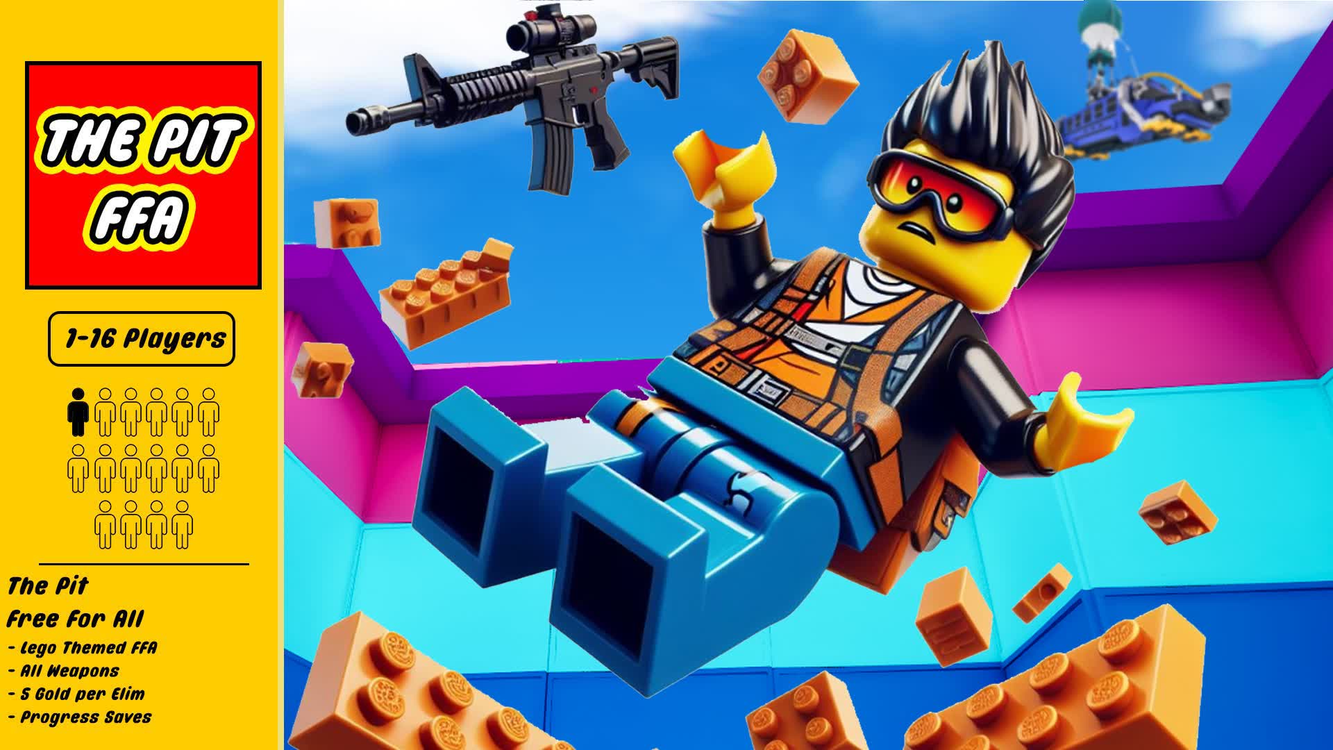 BRICKS PIT - FFA 1536-2942-9412 by labuchte - Fortnite Creative Map Code - Fortnite.GG