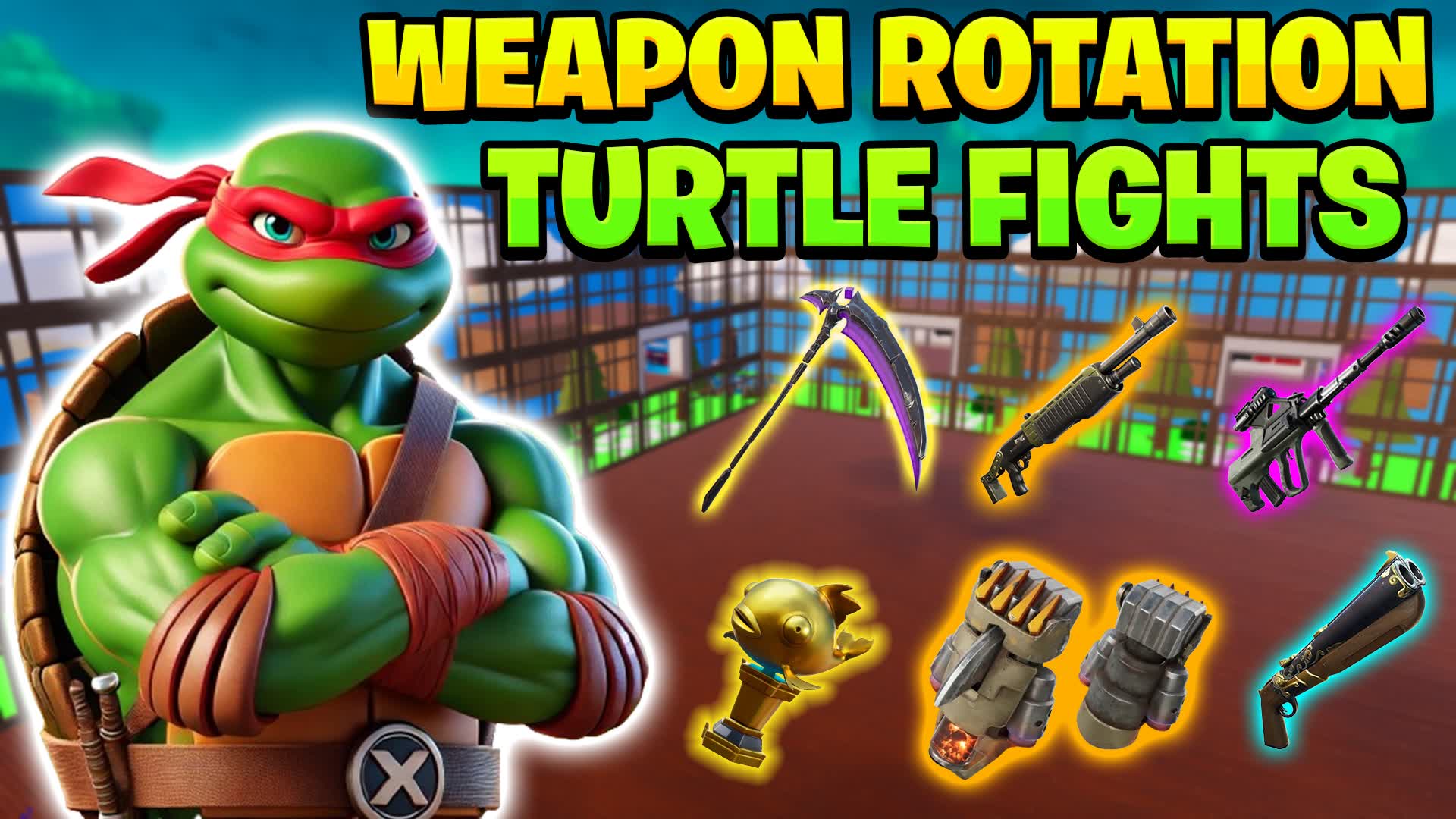 WEAPON ROTATION TURTLE FIGHTS🔫FFA BOX📦 1349-7887-8849 by az0t1k ...