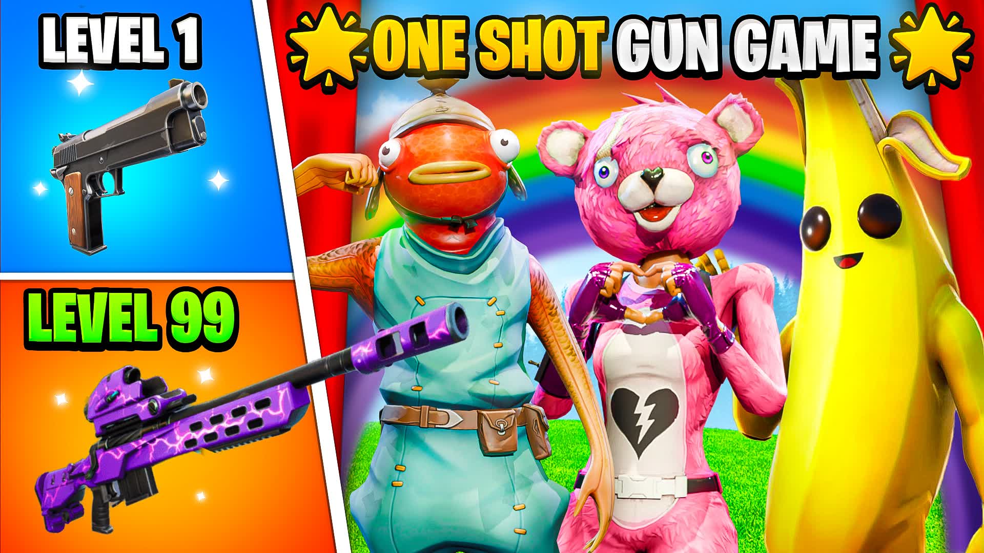 🌟 ONE SHOT GUN GAME 🌟 6891-0343-0966 by kingmy - Fortnite Creative Map Code - Fortnite.GG
