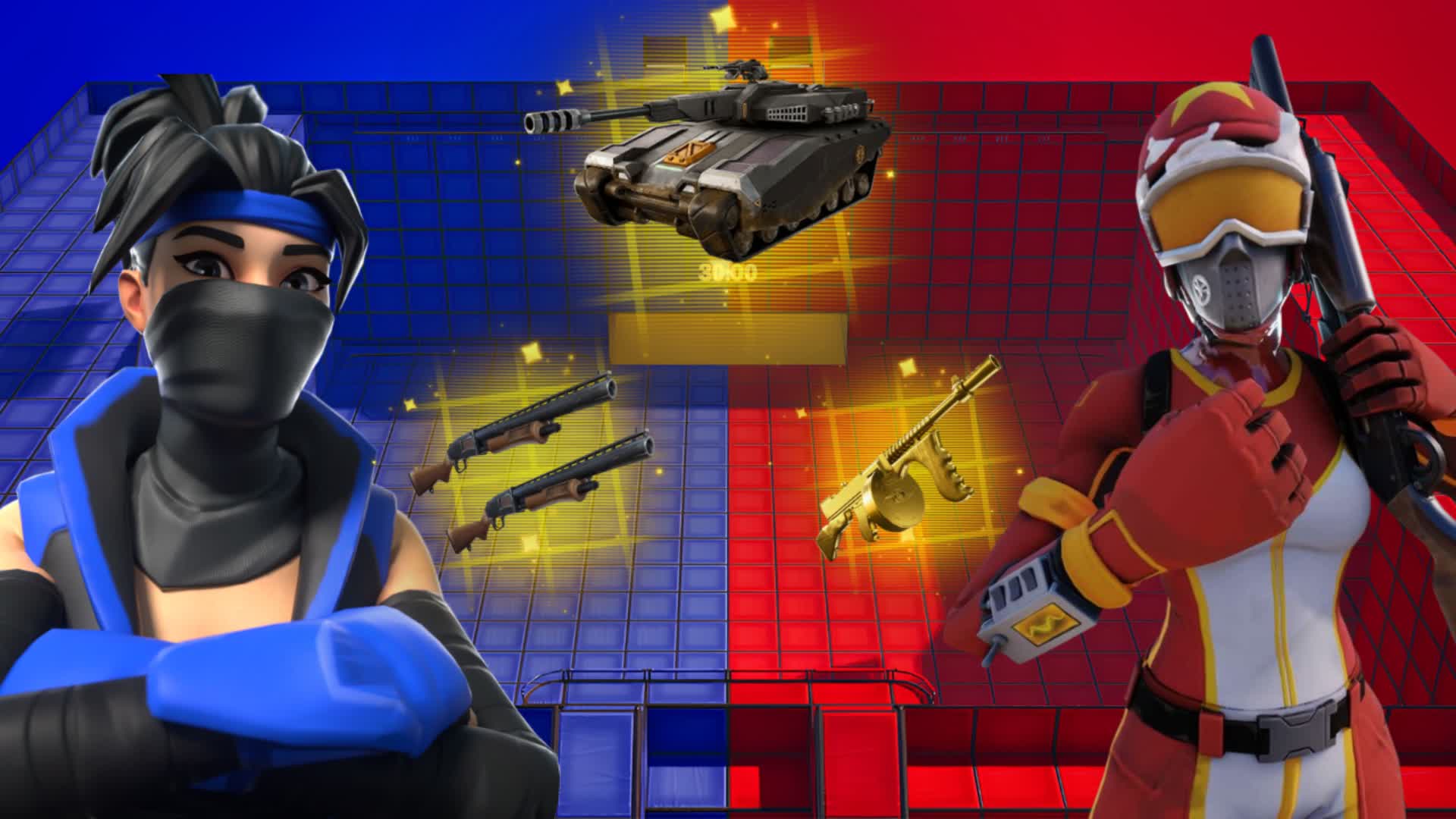 BLUE VS RED CRAZY 🔵🔴 3642-1790-3472 by lipeogordo - Fortnite Creative ...