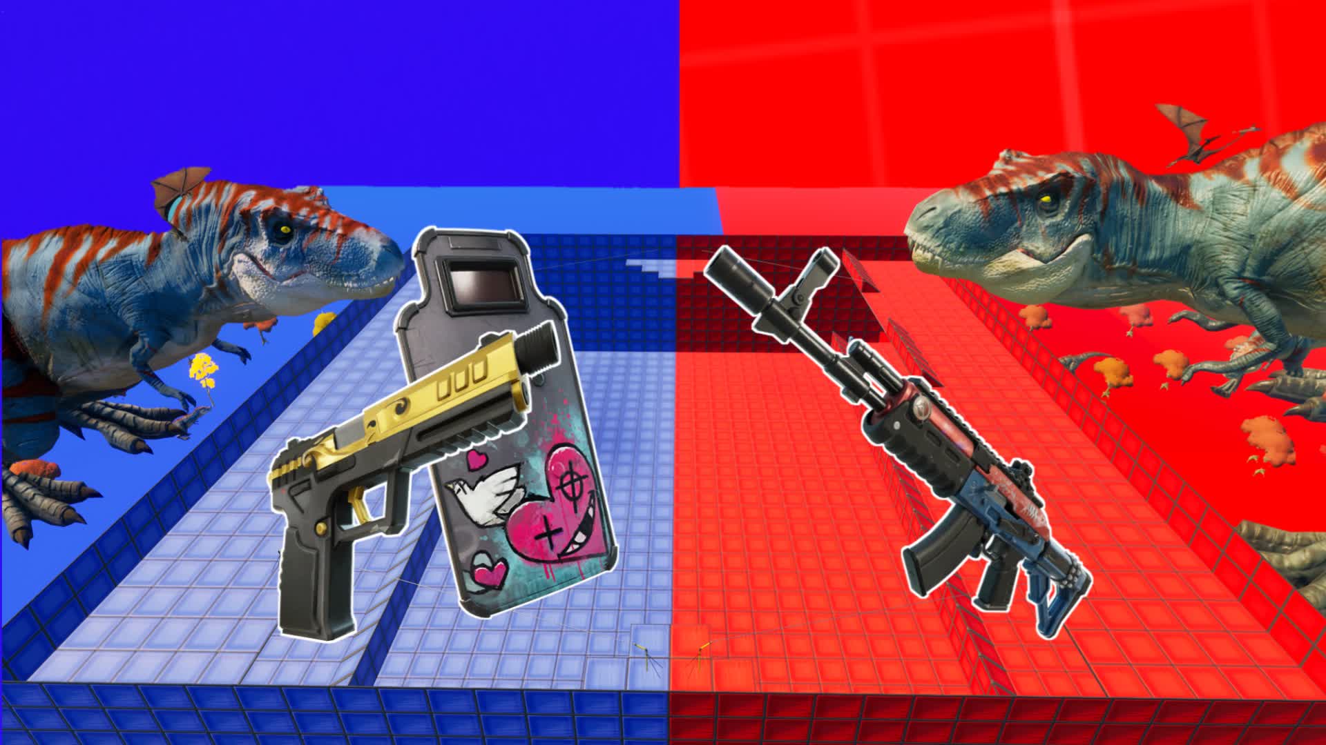 T REX RED VS BLUE🔴🔵 5101-7743-3711 by editpump - Fortnite Creative Map ...