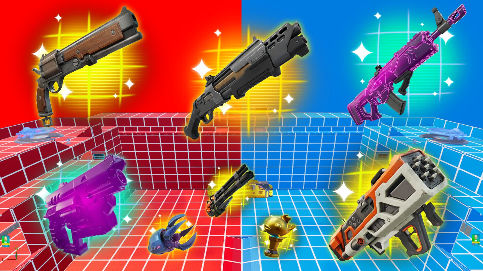 INSANE RED VS BLUE 🔴🔵 SUPERPOWERS 🦸 0017-2841-9938 by gbrx - Fortnite