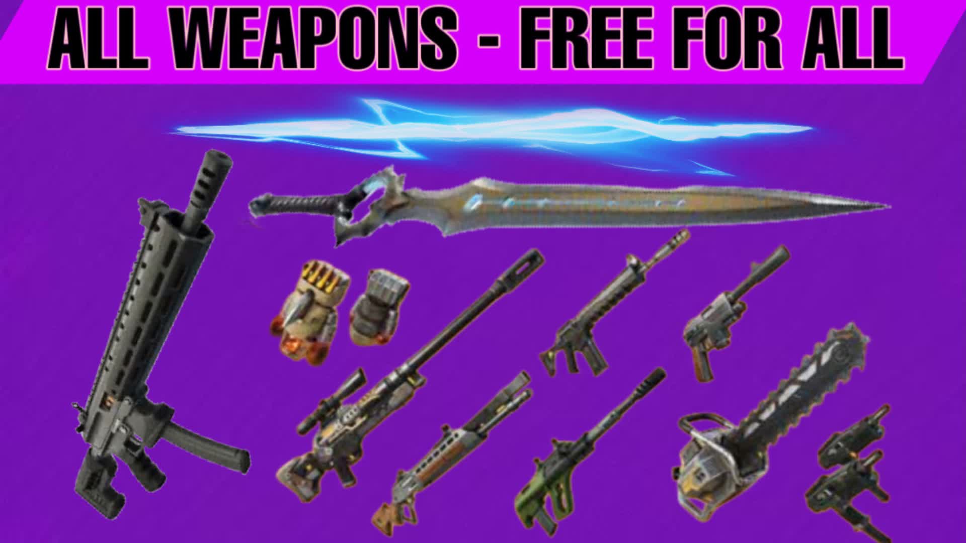 ALL WEAPONS - FREE FOR ALL 1415-5130-3677 by nedjmo - Fortnite Creative Map Code - Fortnite.GG