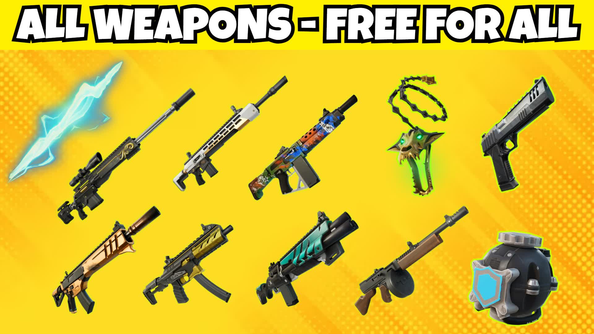 🌍 ALL WEAPONS - FREE FOR ALL 🌍 4011-8357-7755 by chroniclefn - Fortnite ...